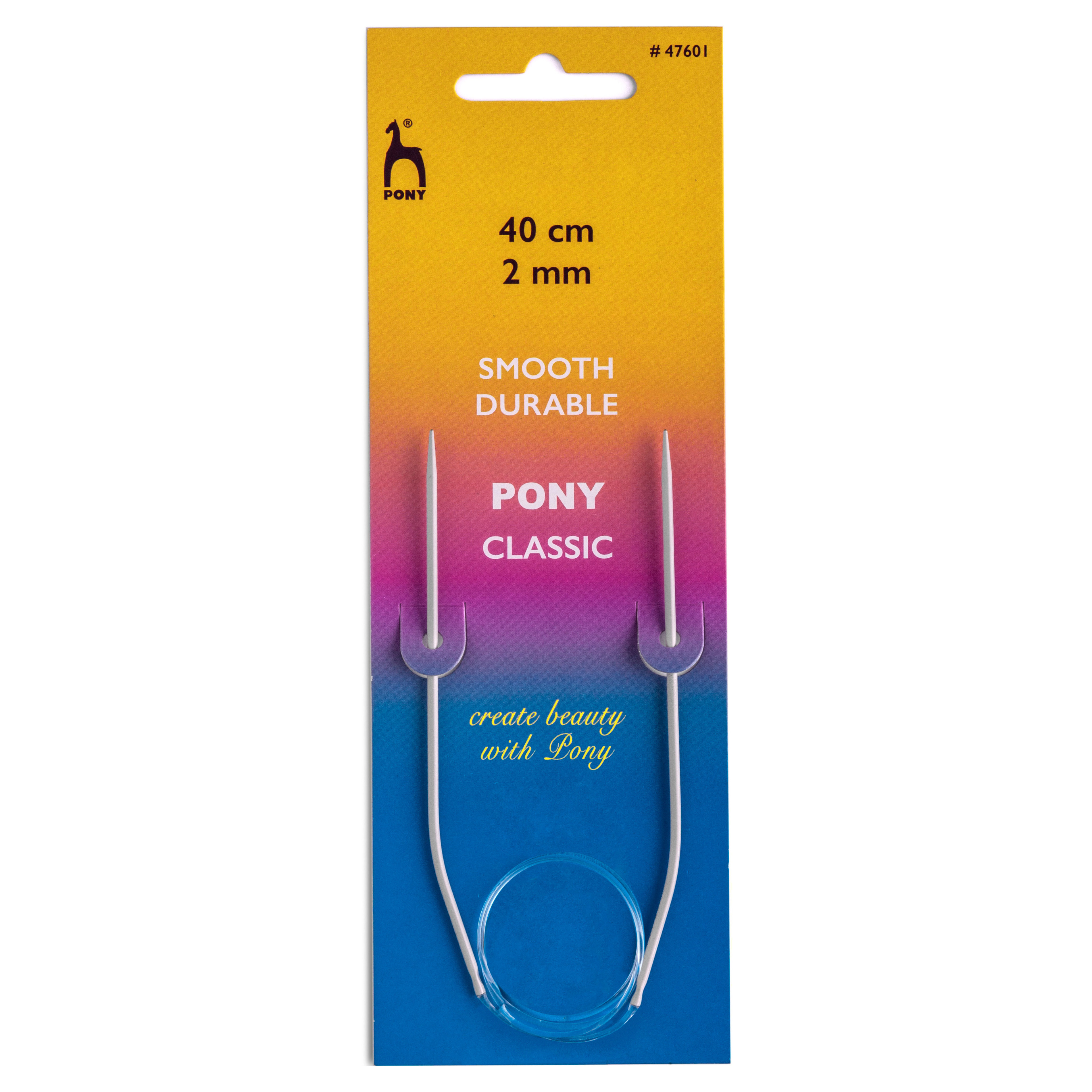 Knitting Pins: Circular: Fixed: Classic: 40cm x 2.00mm - Pony - Groves ...