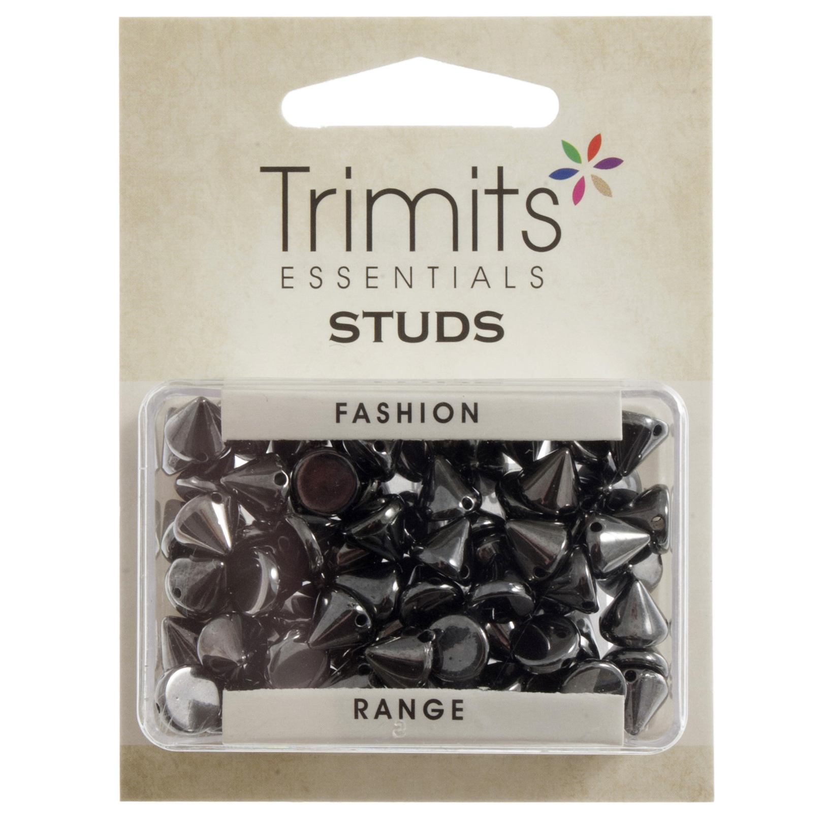 Trim: Studs: Sew-on: Cone: Gunmetal: 8 x 8mm: 80 Pack - Trimits ...