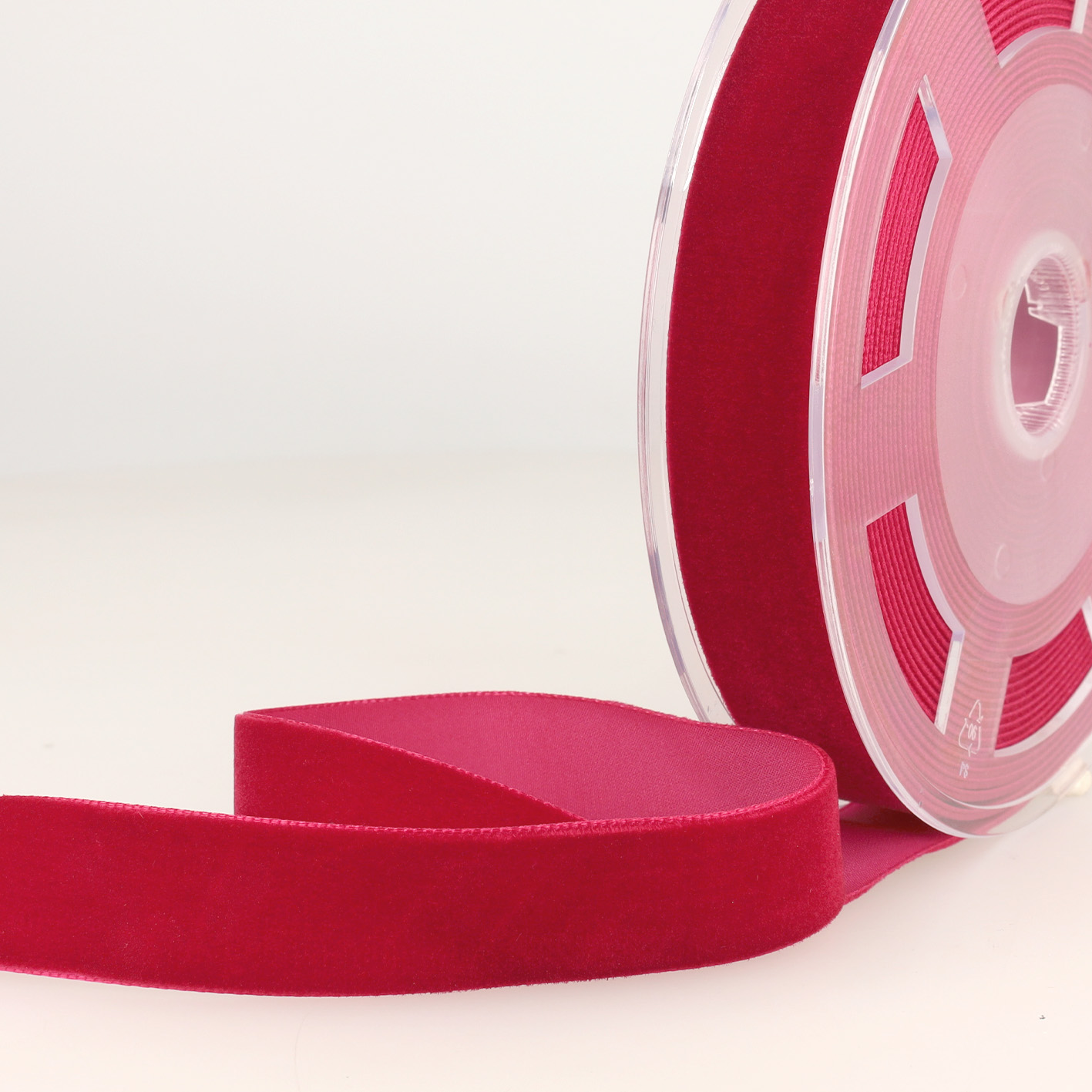 Ribbon: Velvet: 10m x 7mm: Hermes Red - Stephanoise - Groves and Banks