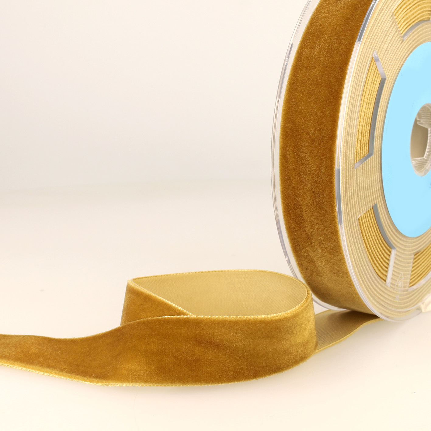 Ribbon: Velvet: 10m x 38mm: Beige - Stephanoise - Groves and Banks