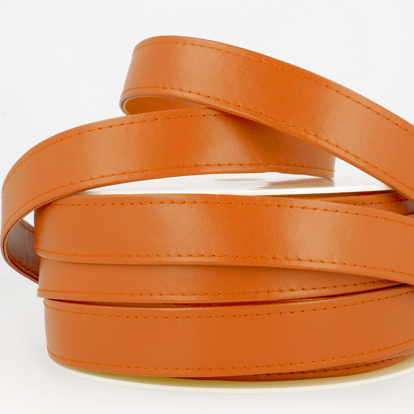Trim: Webbing: Faux Leather: 10m x 25mm: Orange - Stephanoise - Groves ...