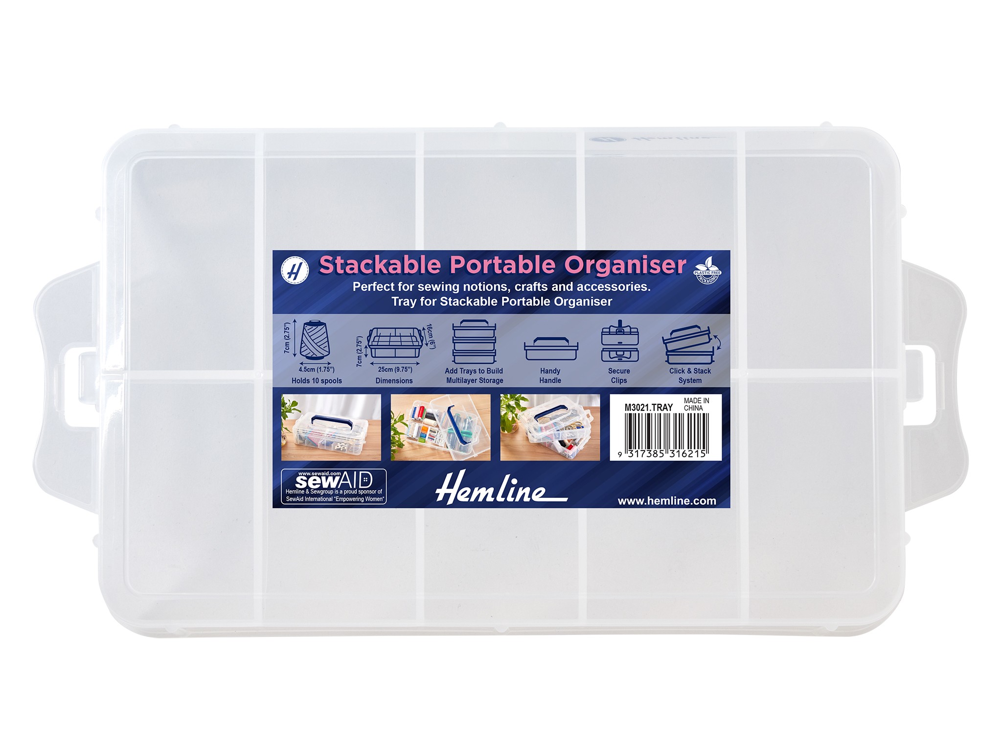 Portable Stackable Tray - Hemline - Groves and Banks