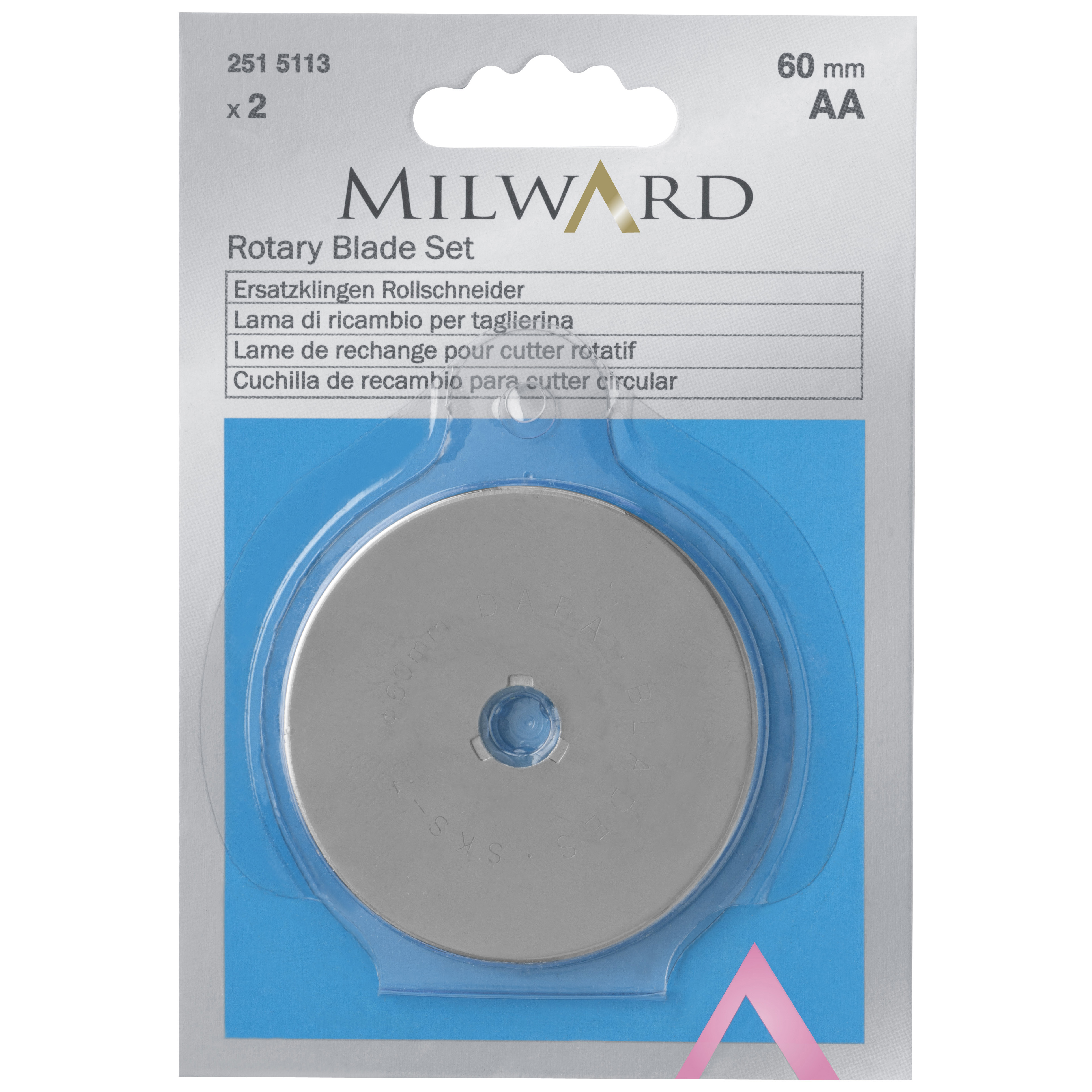 Rotary Blade Set: 60mm Diameter: 2 Pieces - Milward - Groves and Banks