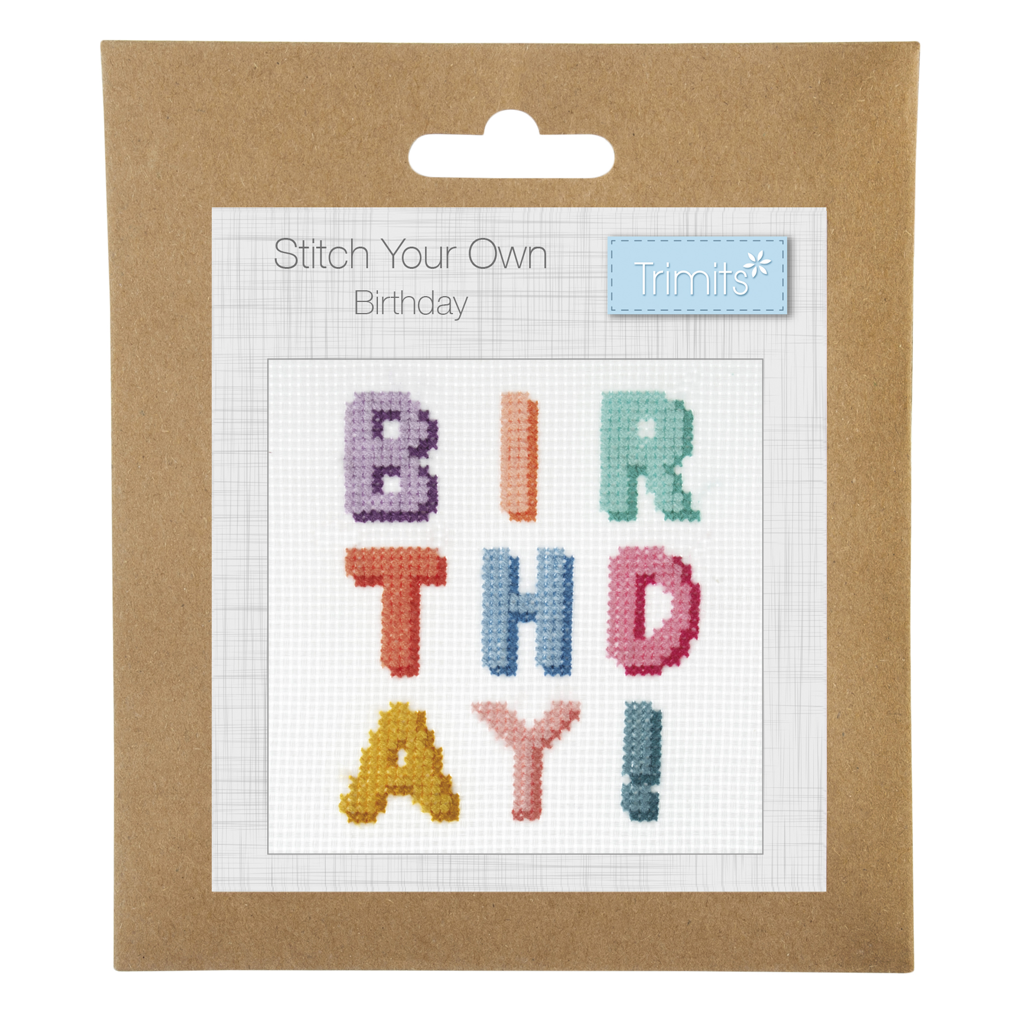 Counted Cross Stitch Kit: Mini: Birthday - Trimits - Groves and Banks