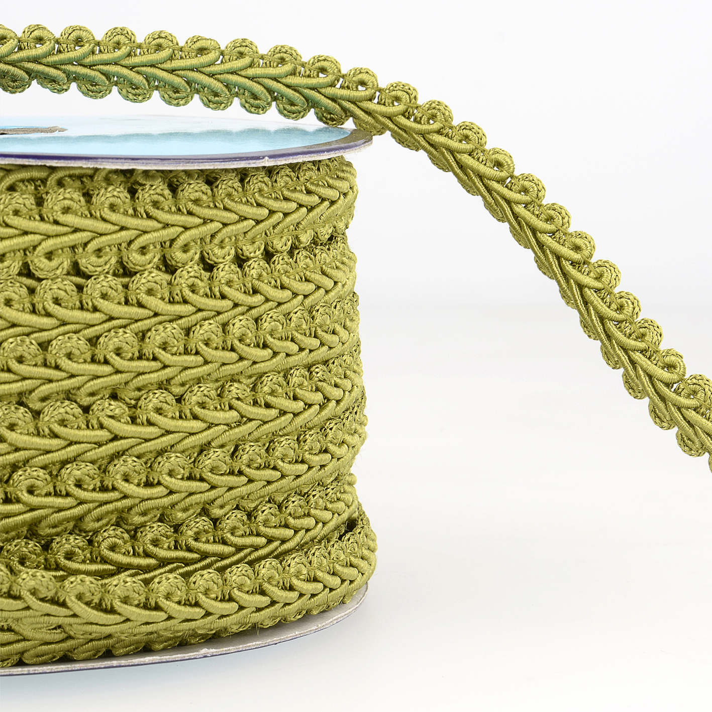 Trim: Gimp Braid: 20m x 12mm: Khaki - Stephanoise - Groves and Banks