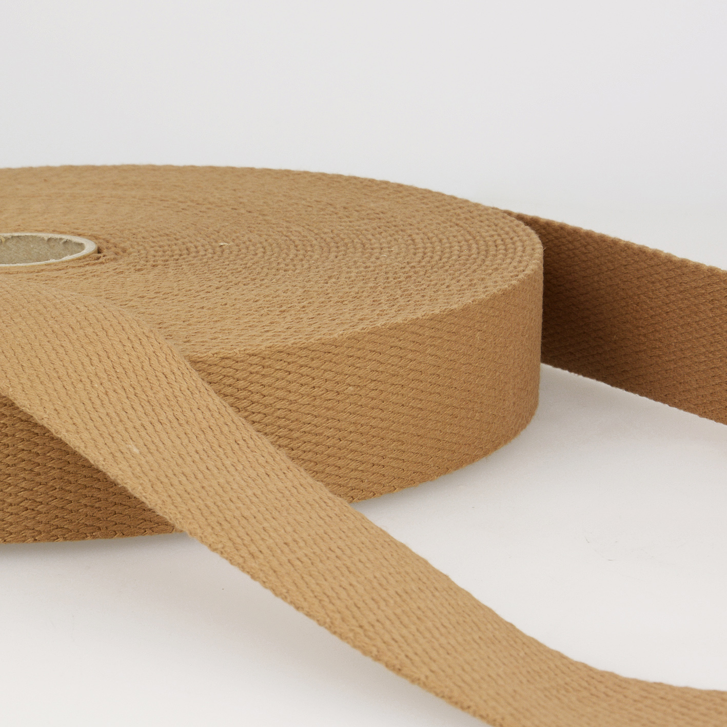 Trim: Webbing: Cotton: 20m x 25mm: Dark Beige - Stephanoise - Groves ...