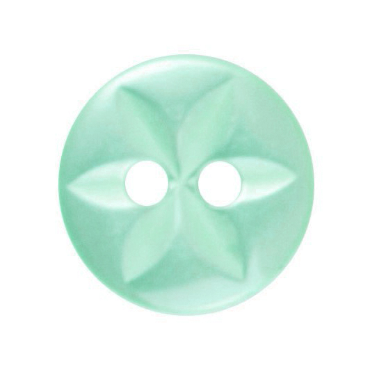 Buttons: Star: Polyester: 11mm: Turquoise - Trimits Loose Buttons - Groves and Banks