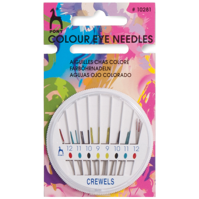 Hand Sewing Needles: Crewels: Coloured-Coded Eye: Compact - Pony ...