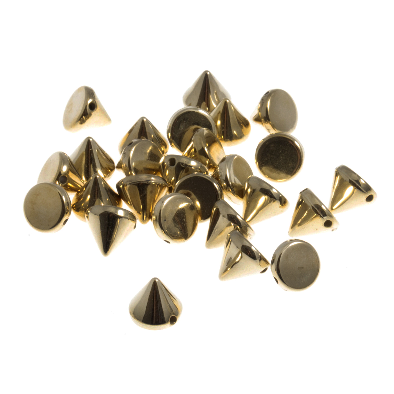 Trim: Studs: Sew-on: Cone: Gold: 8 x 8mm: 80 Pack - Trimits - Groves ...