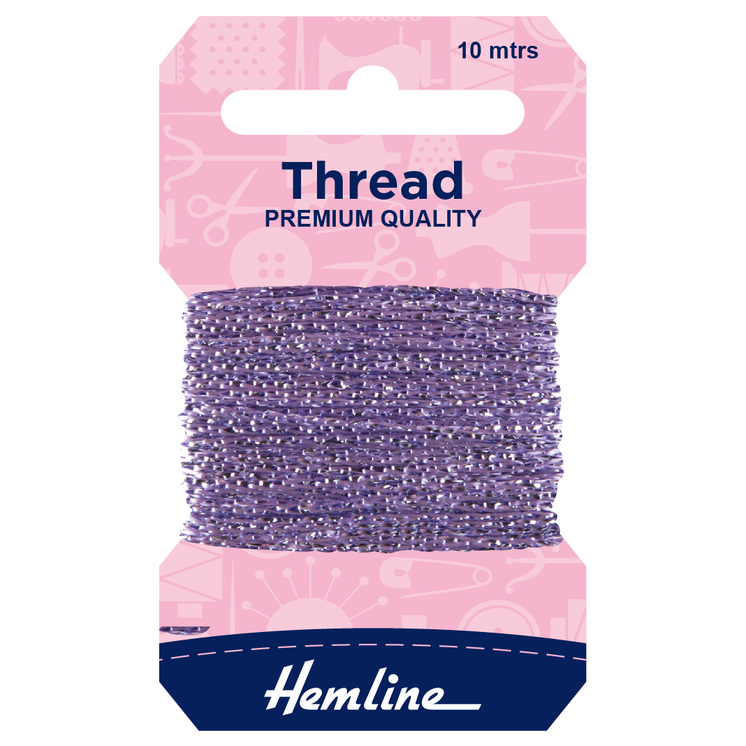Glitter Thread: 10m: Lilac - Hemline - Groves and Banks