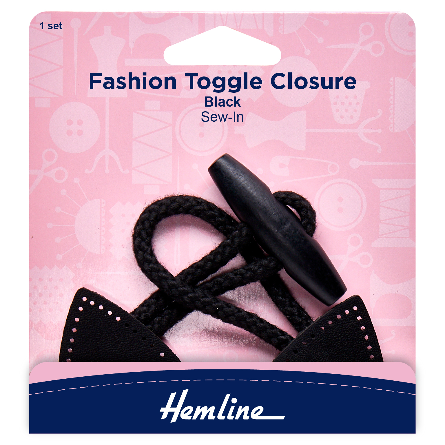 Toggle Closure: Fashion: 1 Set: Black - Hemline - Groves and Banks
