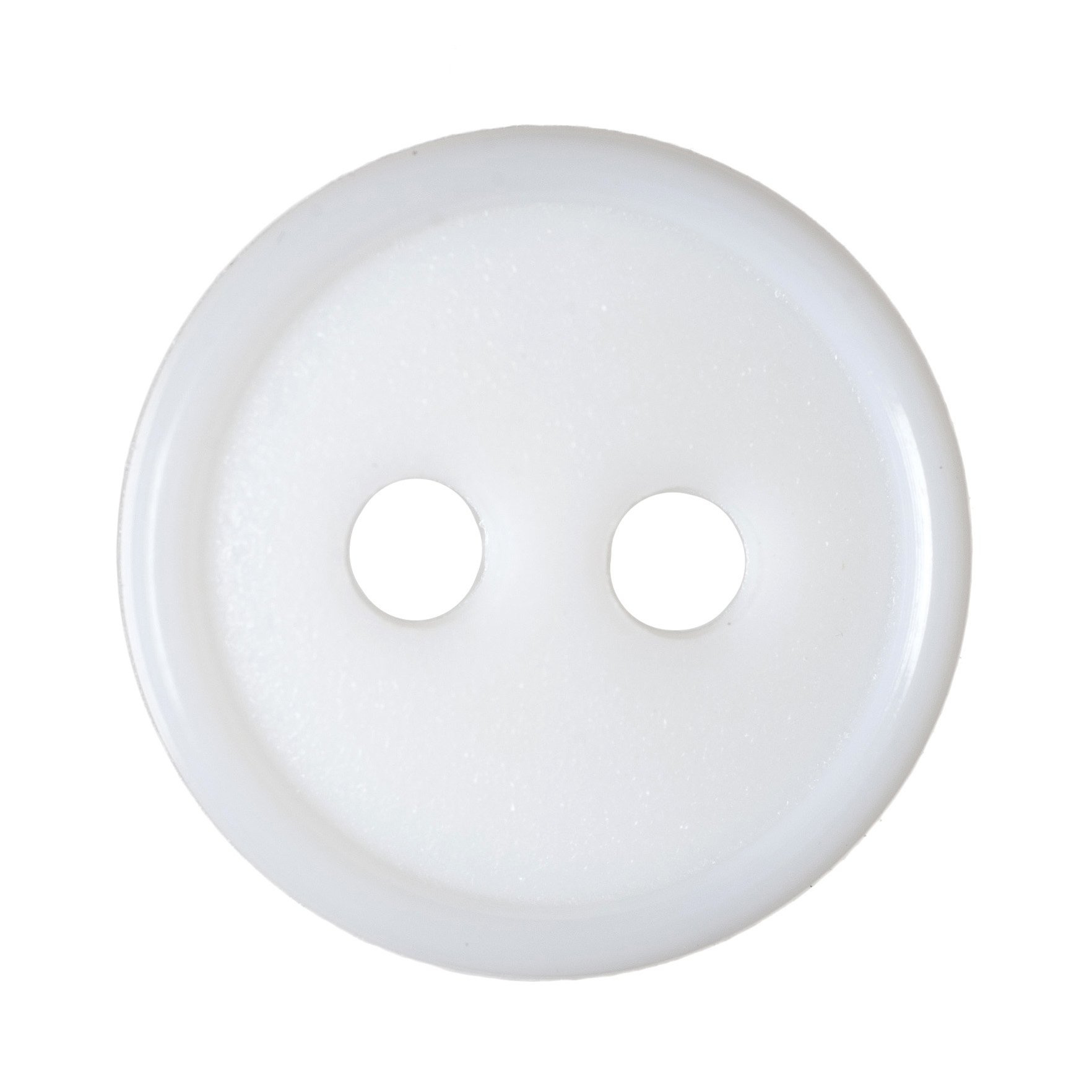 Buttons: Flat Top: Narrow Rim: 2-Hole: 11mm: White - Trimits Loose ...