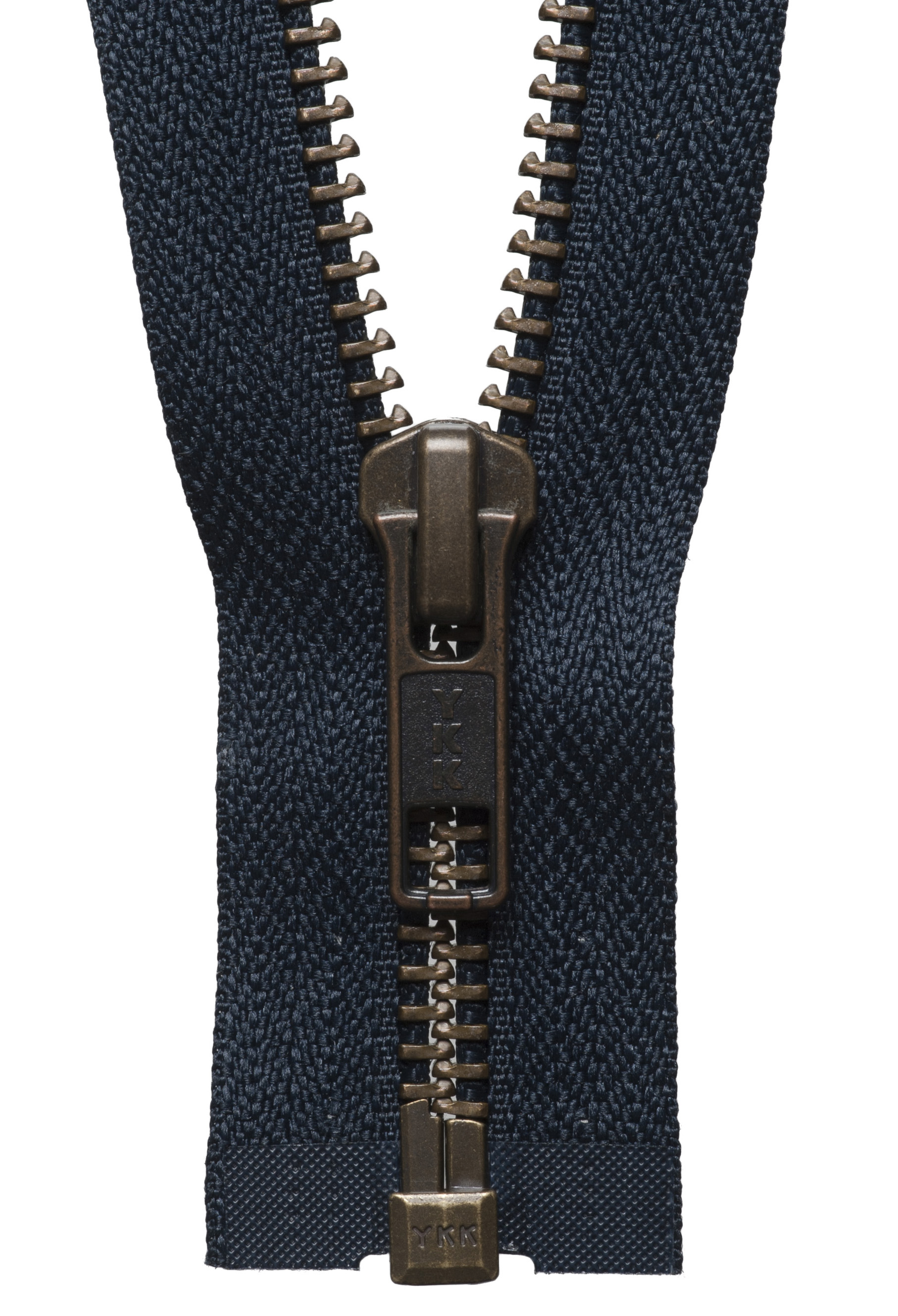 Strong Metal Tooth Open End Zip: 71cm: Dark Navy - YKK - Groves and Banks