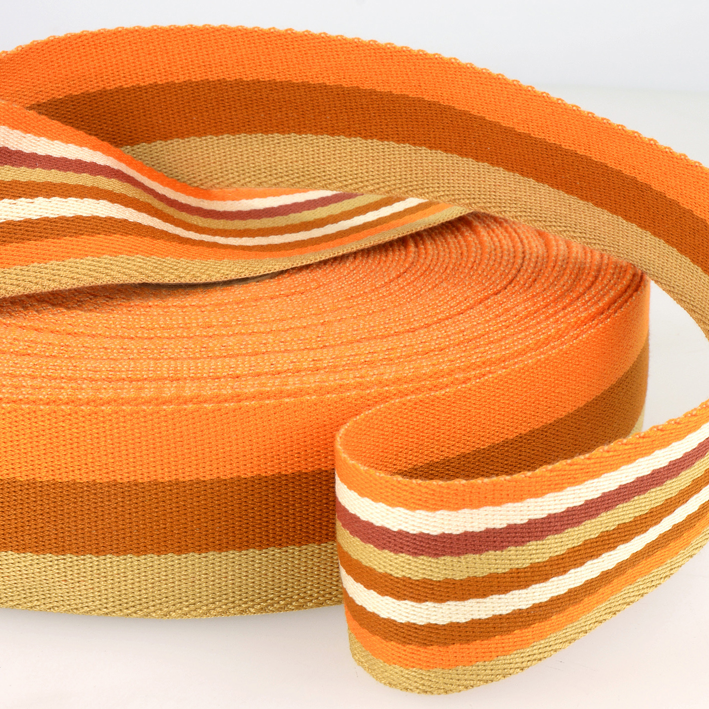 Trim: Webbing: Double-Sided Stripes: 20m x 40mm: Oranges - Stephanoise ...