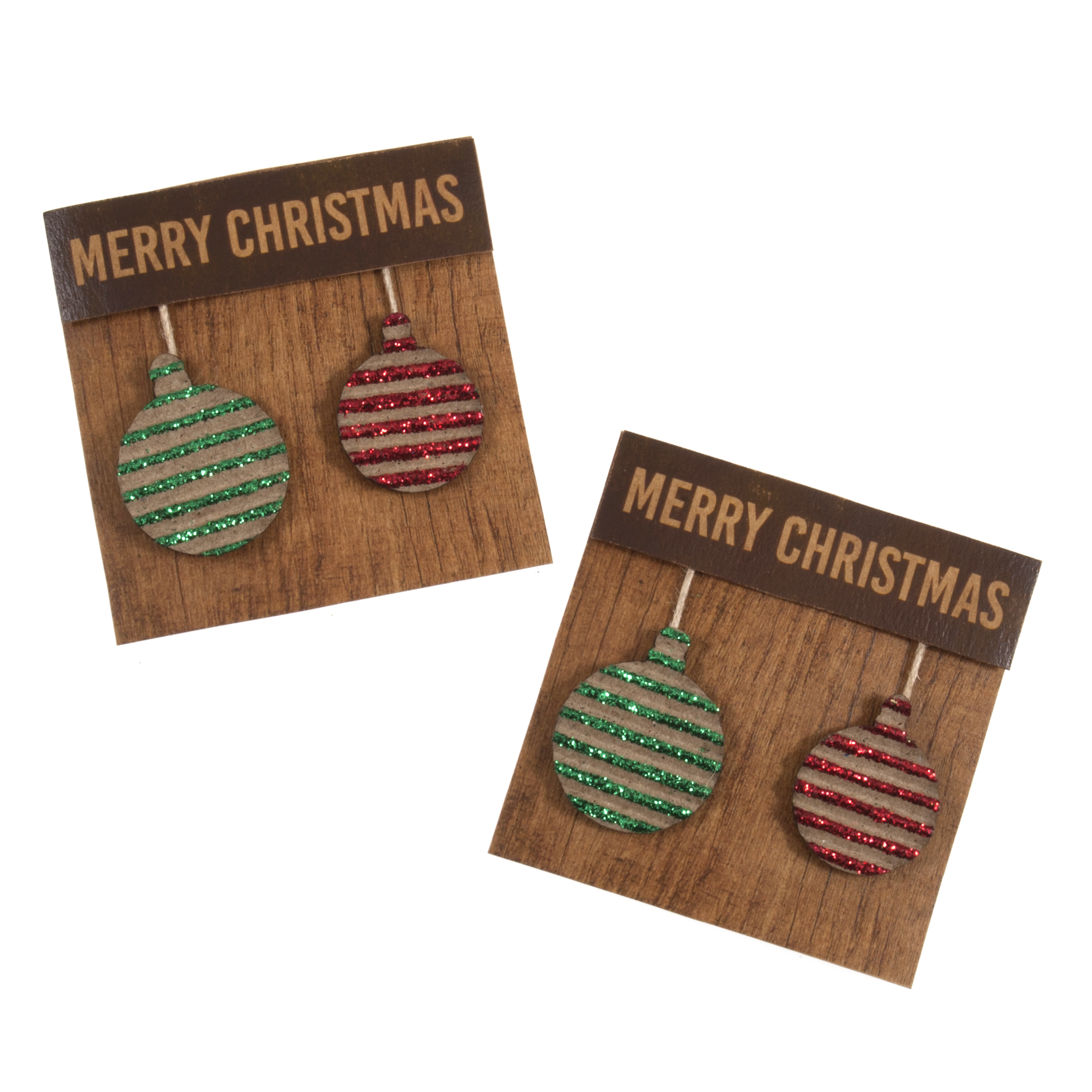 Craft Embellishments: Merry Christmas and Baubles: 2 Pieces - Trimits ...
