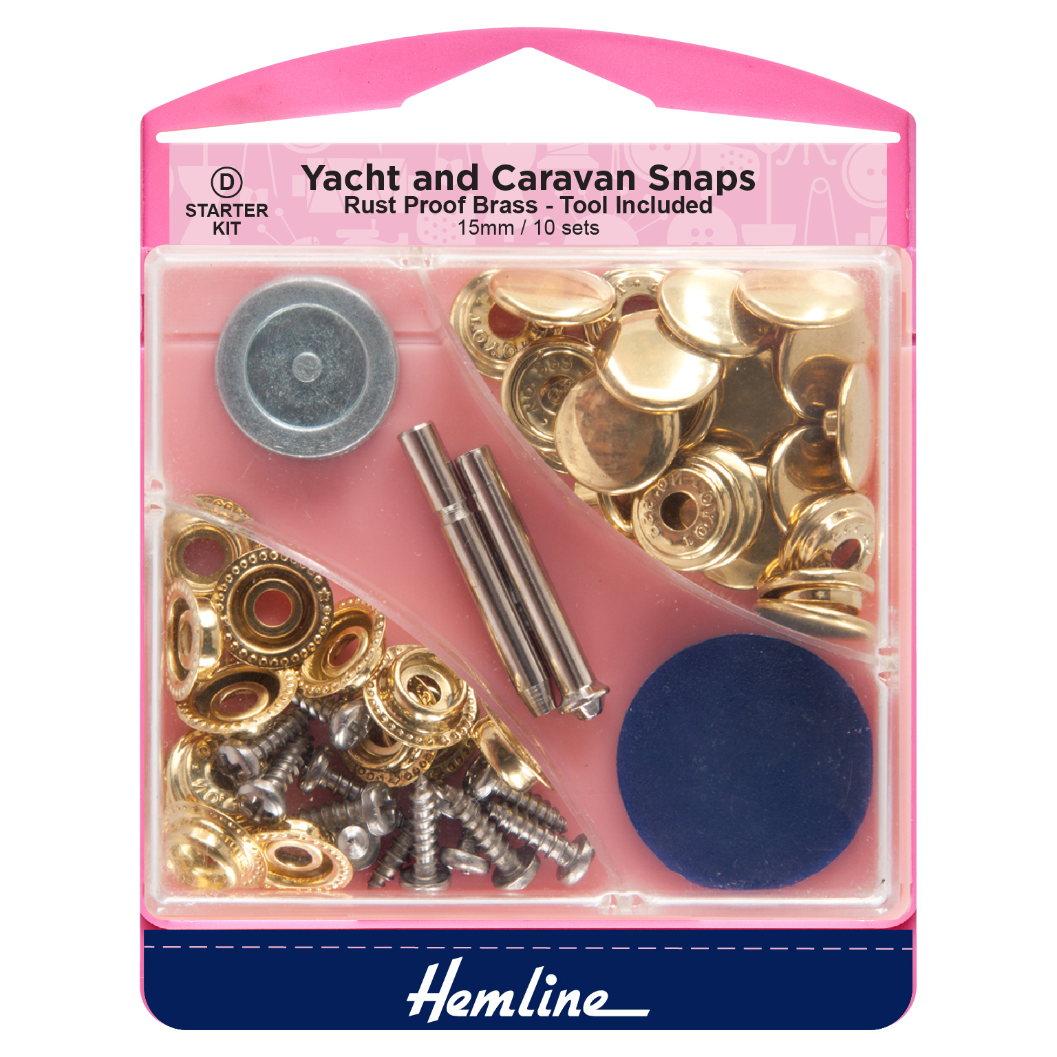 Snap Fasteners: Yacht & Caravan: Starter Set: Gold - Hemline - Groves ...