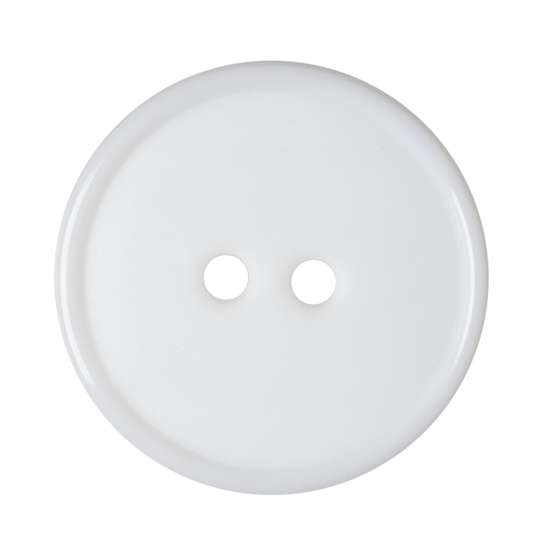 Buttons: Flat Top: Narrow Rim: 2-Hole: 20mm: White - Trimits Loose ...