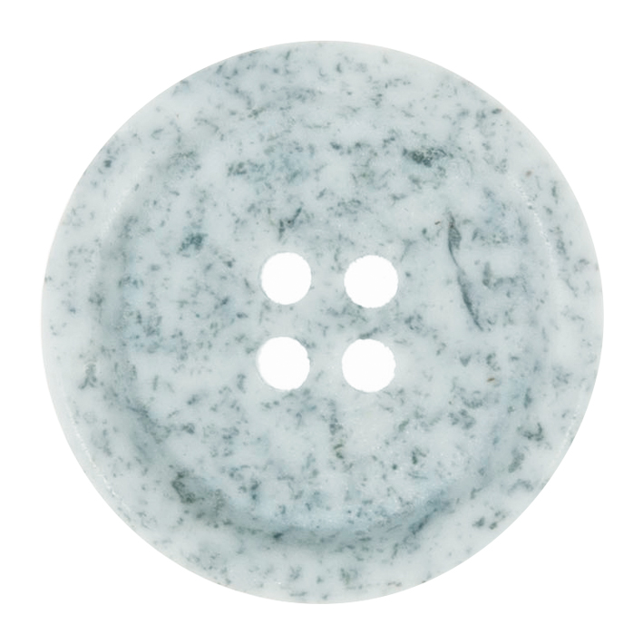 Button: Eco-Conscious: Recycled Waste Leather: 4 Hole: 25mm: Light Grey ...