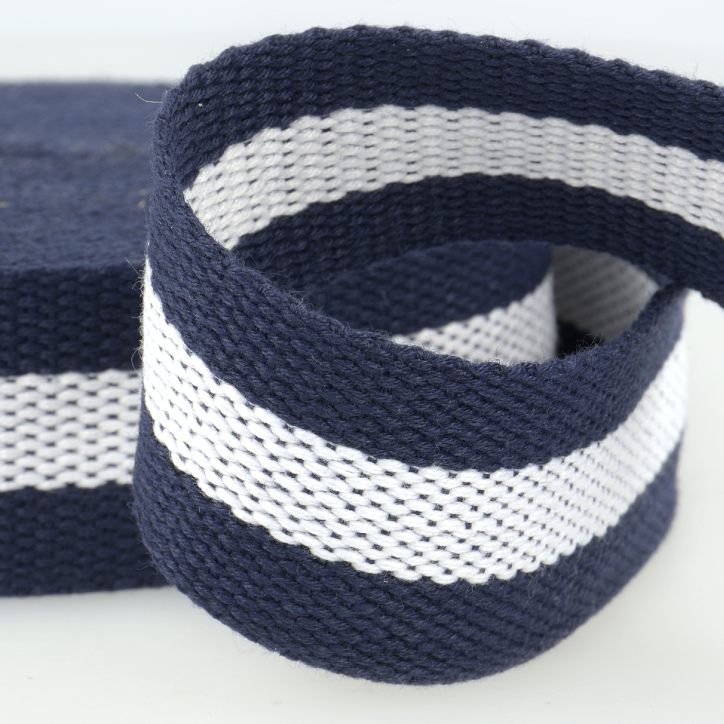 Trim: Strap: Two-Tone: 25m x 40mm: Blue and White - Stephanoise ...