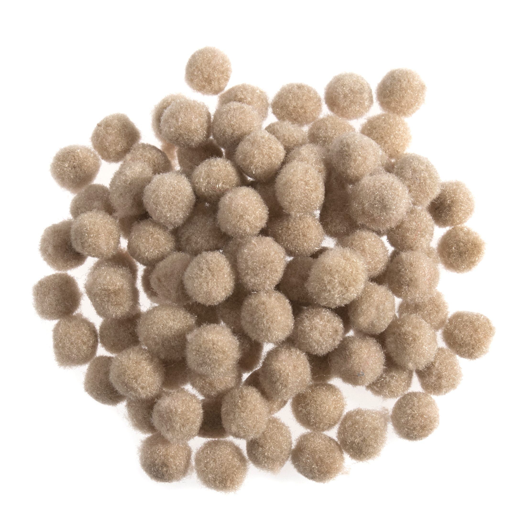 Pom Poms: 0.7cm: Beige: Pack of 100 - Trimits - Groves and Banks