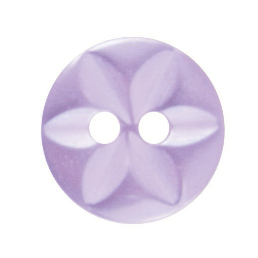 Buttons: Star: Polyester: 11mm: Lilac - Trimits Loose Buttons - Groves and Banks