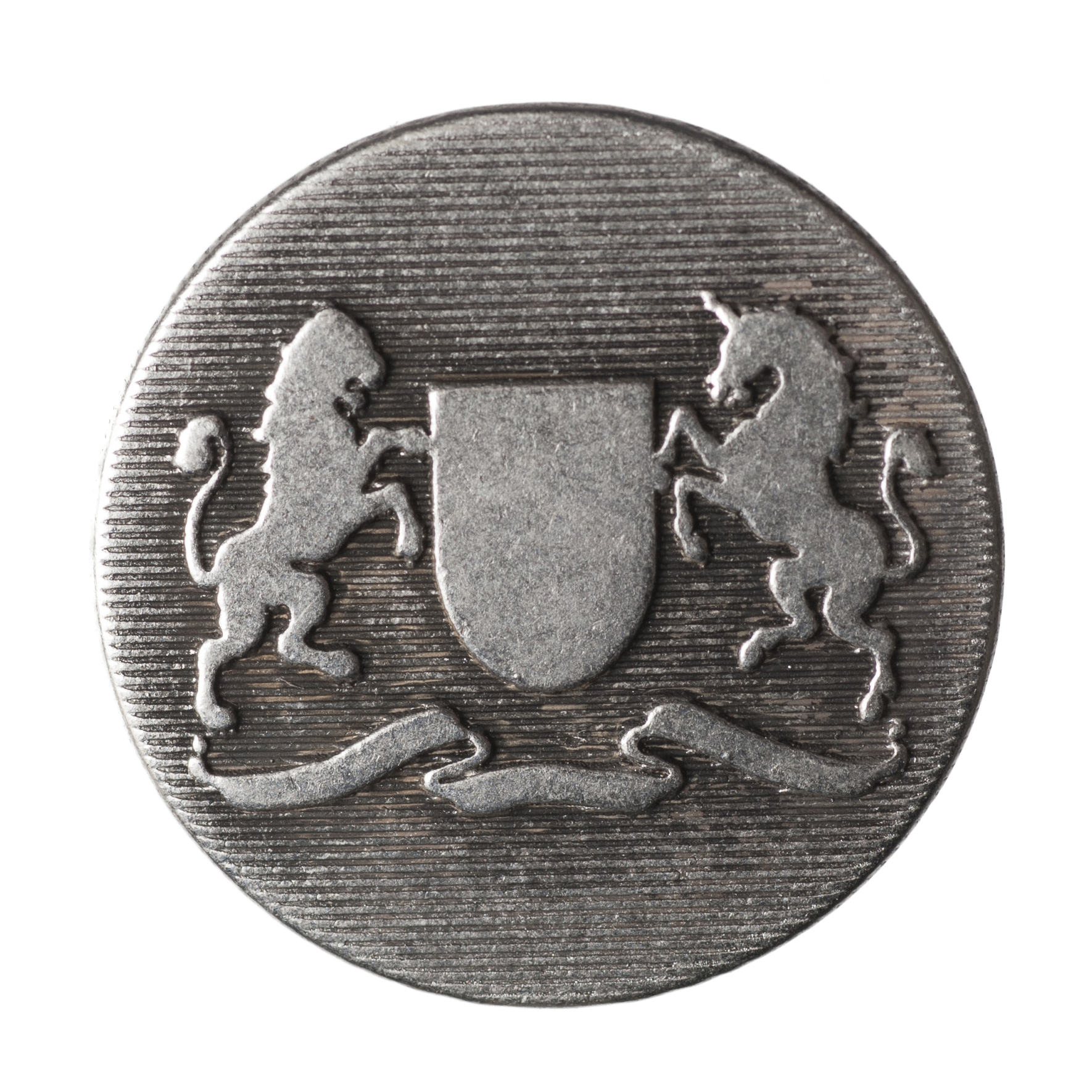 Buttons: Antique Crest: Metal: 20mm: Silver - Trimits Loose Buttons ...