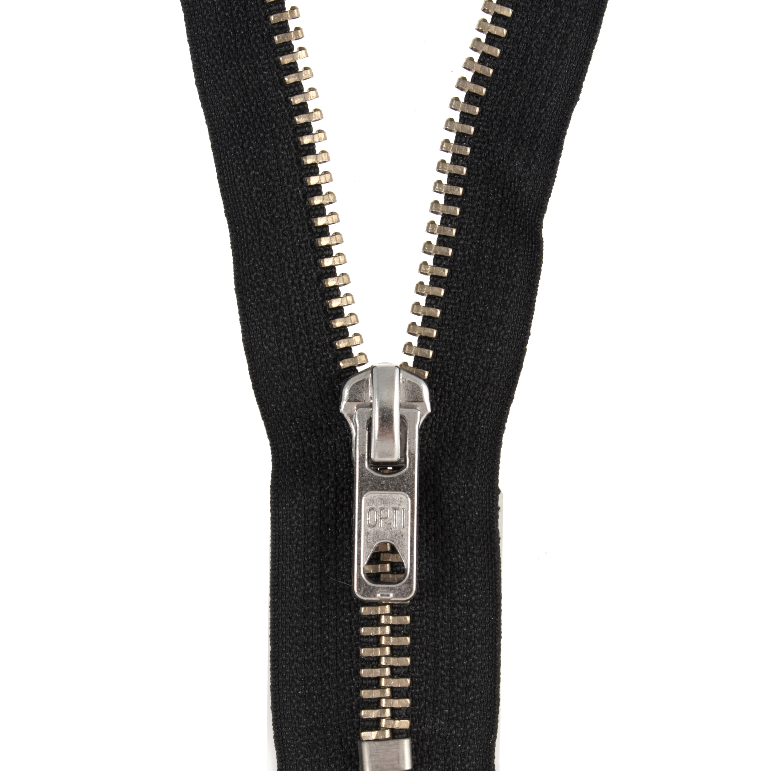 Zip: Closed End: Silver Metal: 18cm - Opti - Groves and Banks