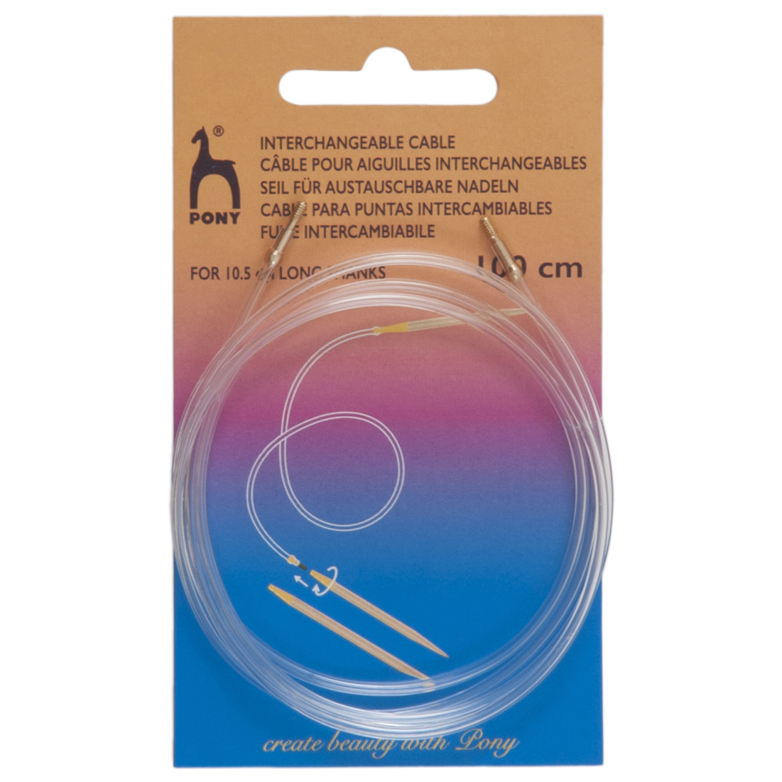 Interchangeable Cable: for Aluminium Needles: 100cm - Pony - Groves and ...