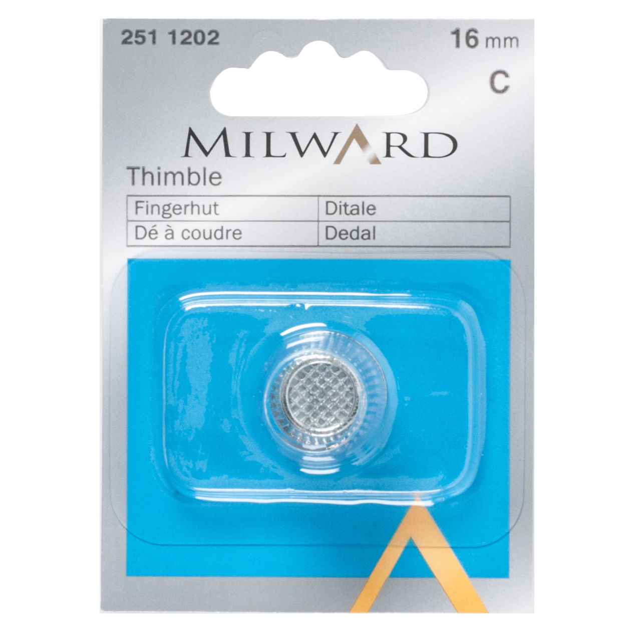 Thimble: 16mm: 1 Piece - Milward - Groves and Banks