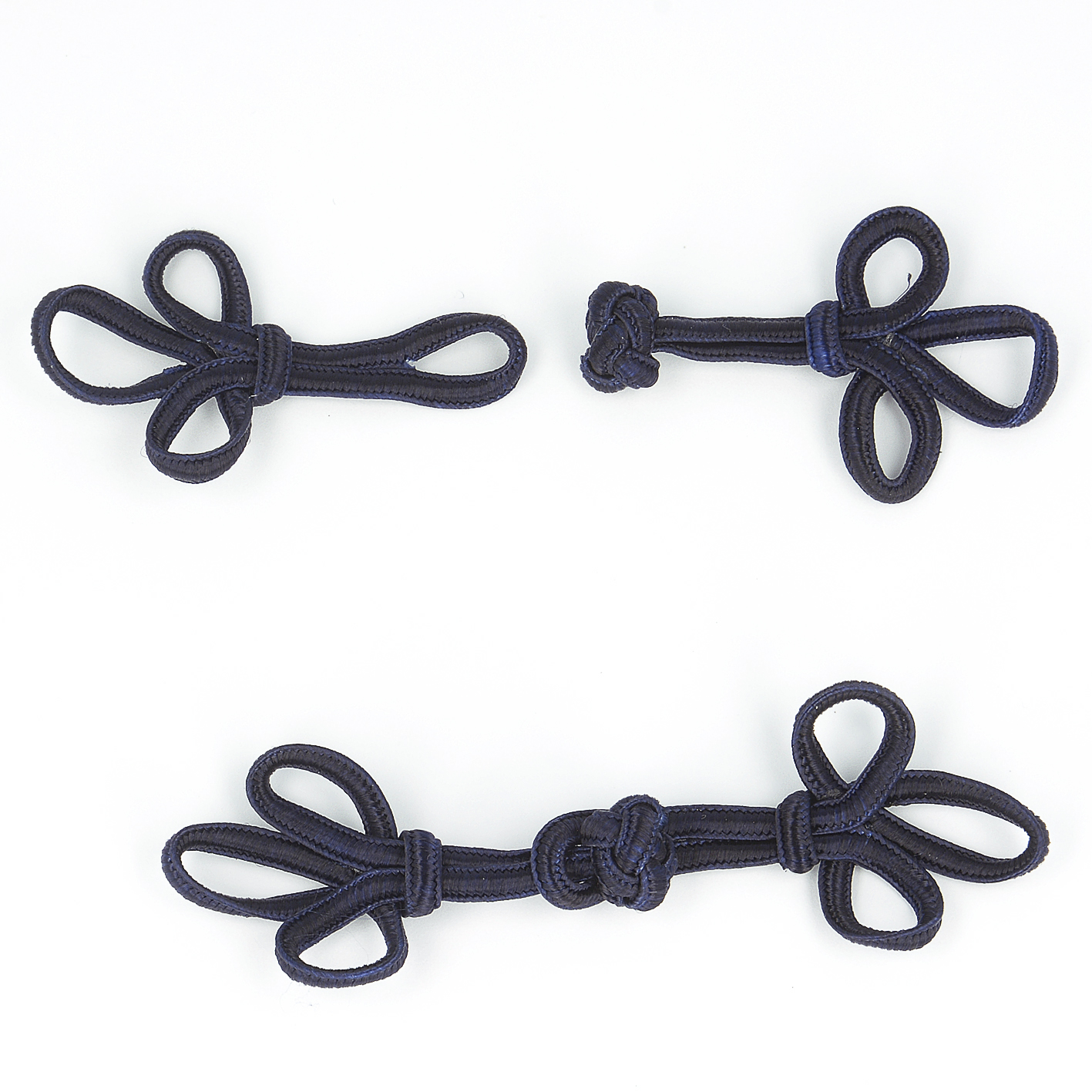 Trim: Frog Clasp: 11cm: Blue Navy - Stephanoise - Groves and Banks