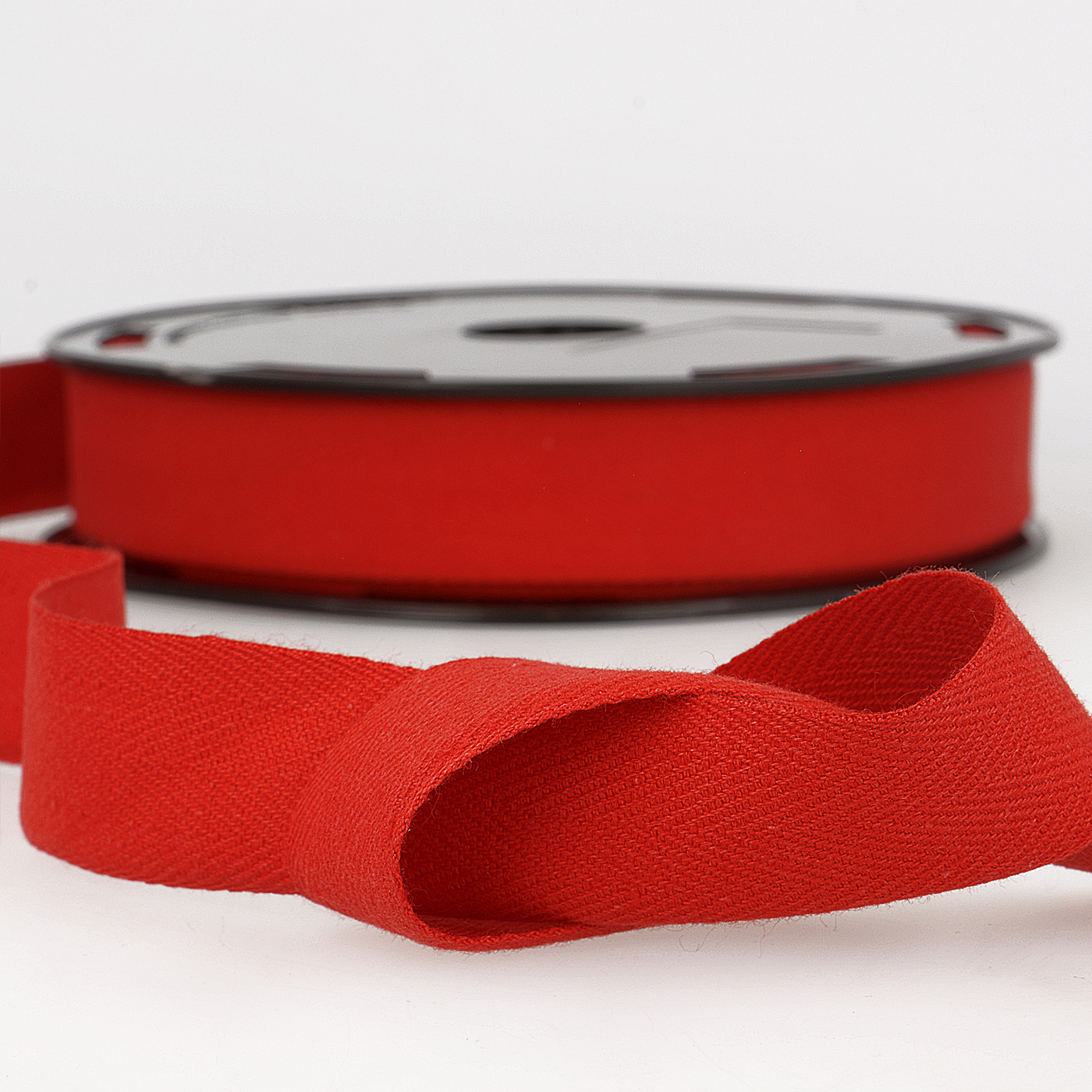 Trim: Twill Tape: Cotton: 25m x 25mm: Red - Stephanoise - Groves and Banks