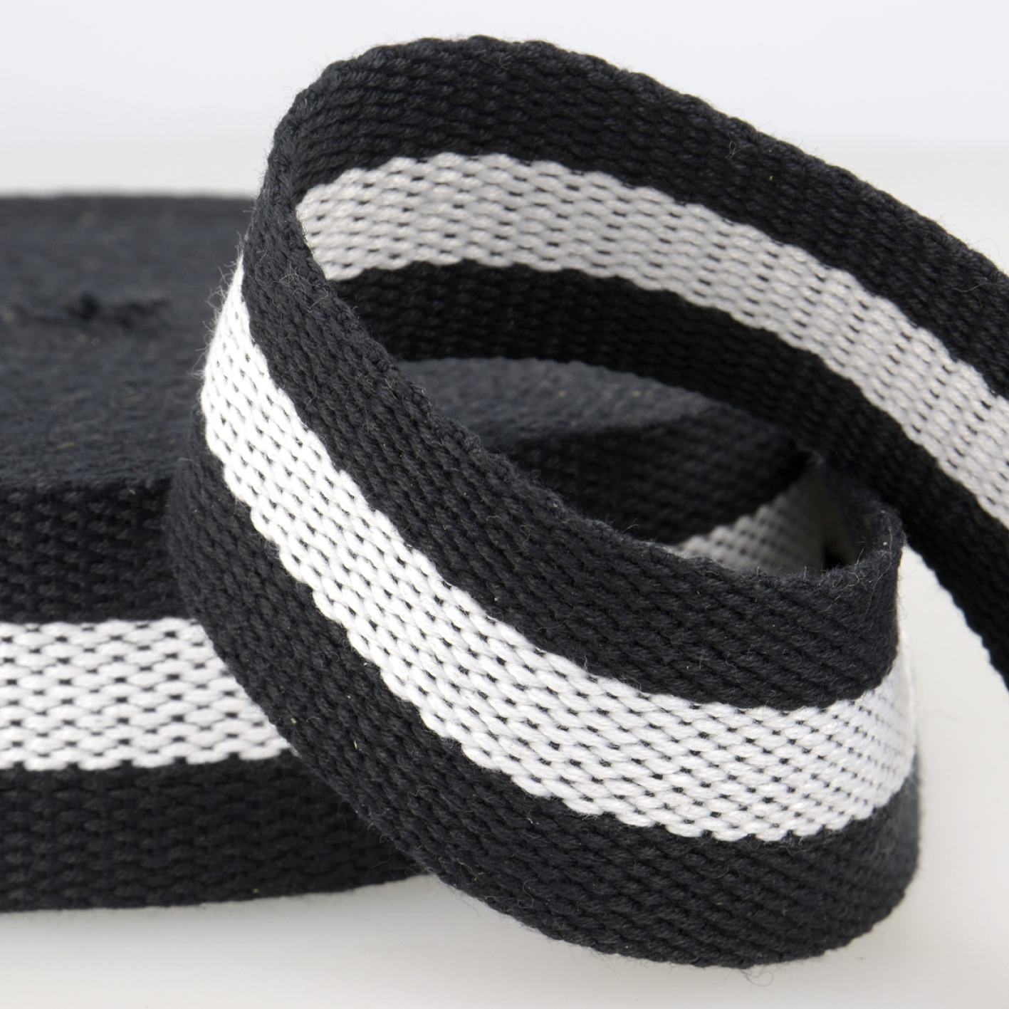 Trim: Strap: Two-Tone: 25m x 40mm: Black and White - Stephanoise ...