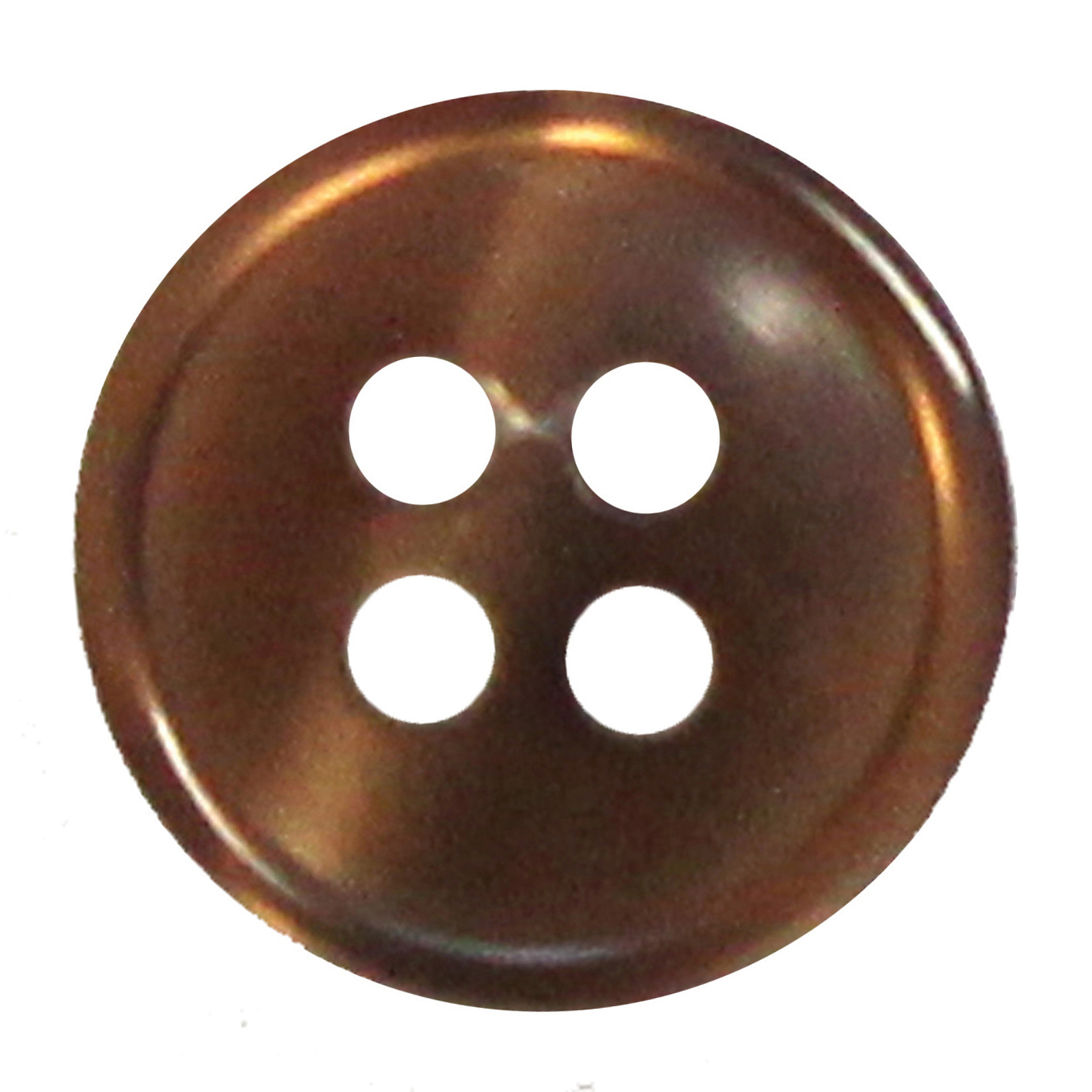 Buttons: 4-Hole: 13mm: Mid Brown - Trimits Loose Buttons - Groves and Banks