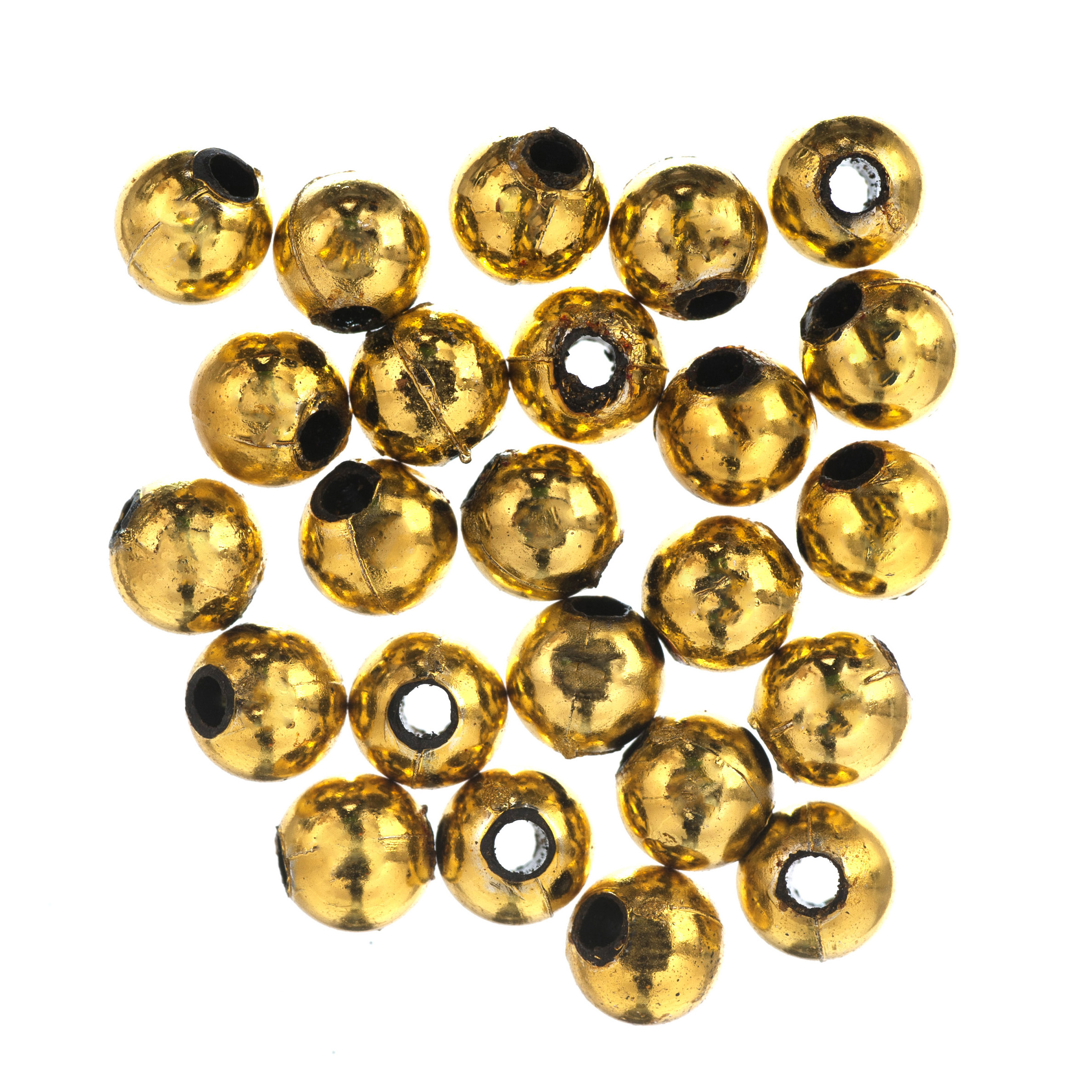Beads: Plated: 8mm: Gold: 5 Packs of 20 - Trimits - Groves and Banks