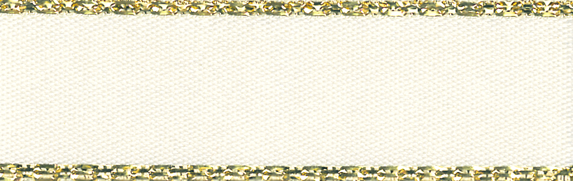Ribbon: Metallic Edge Satin: Gold: 20m x 15mm: Bridal White ...