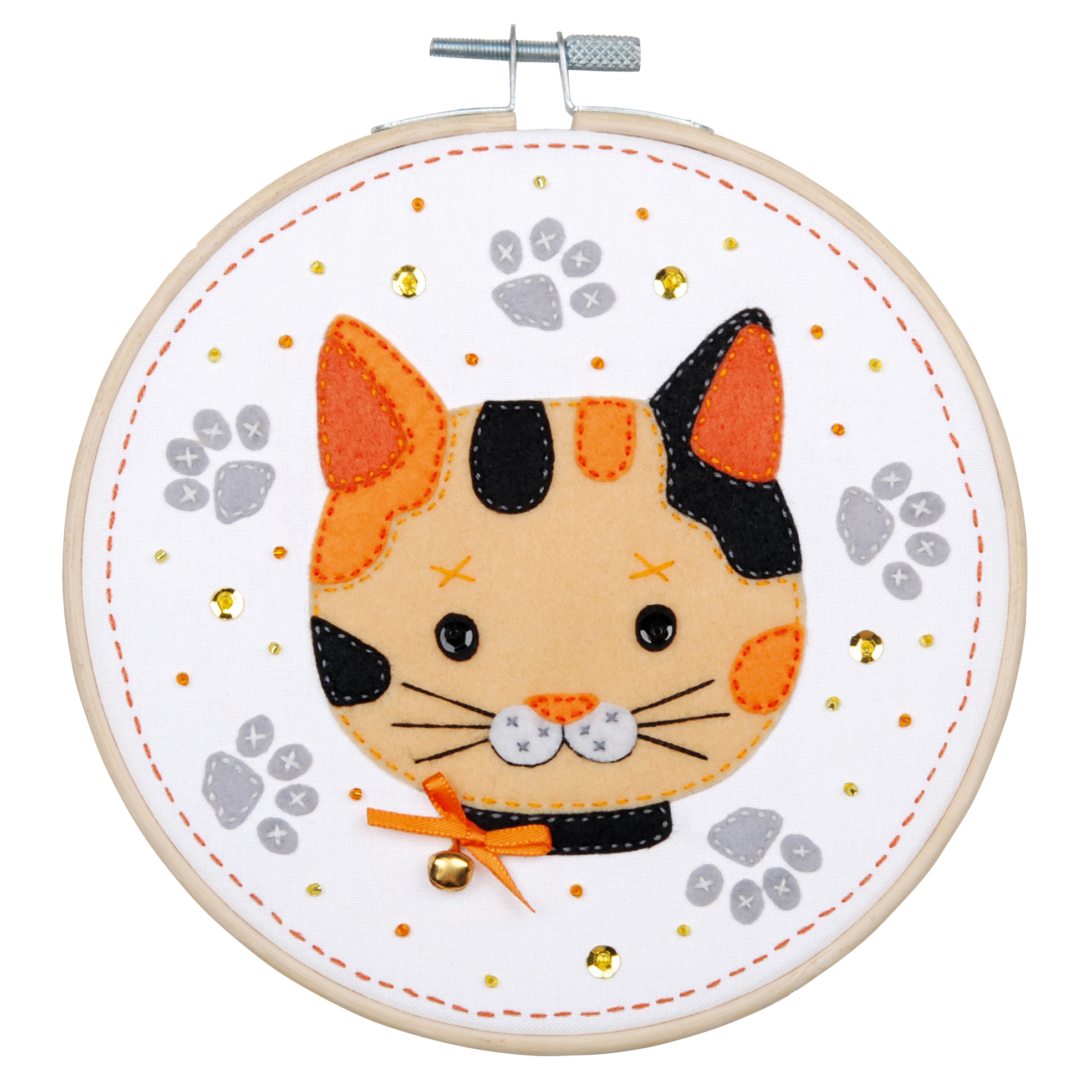 Felt Craft Kit with Frame: Kitten - Vervaco - Groves and Banks
