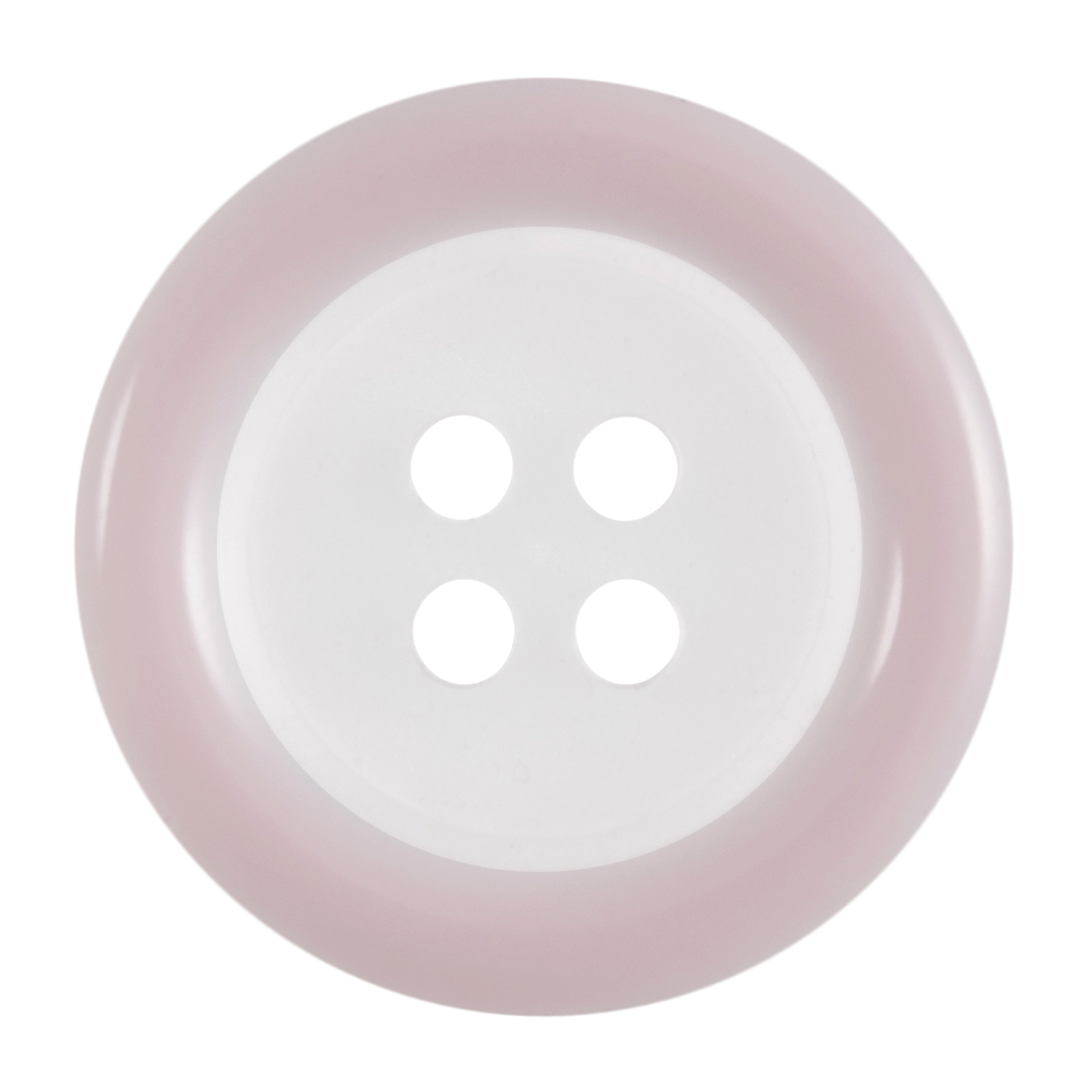 Buttons: Clear: Coloured Rim: 4 Hole: 18mm: Light Pink - Trimits Loose ...