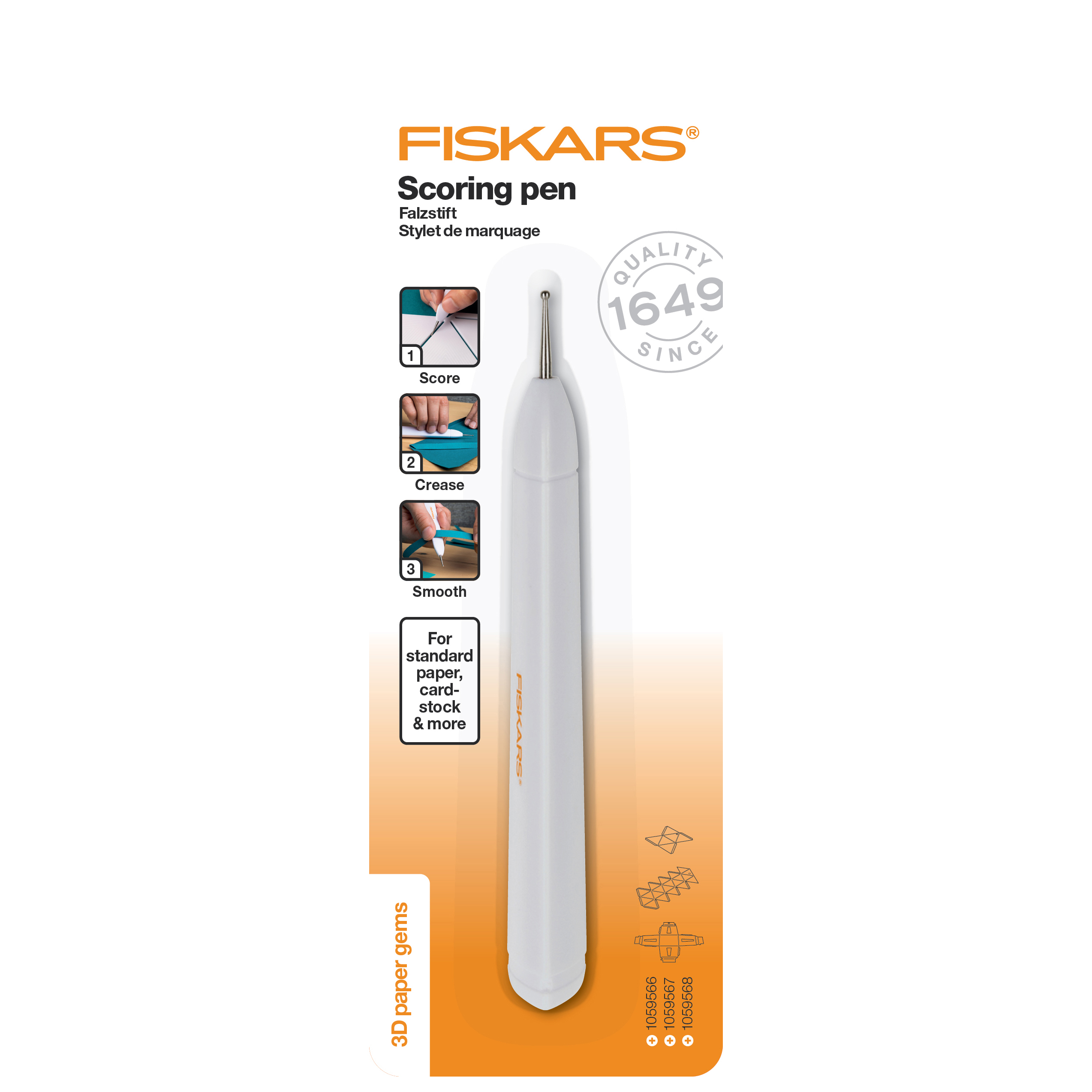 Scoring Pen: 3D Paper - Fiskars - Groves and Banks