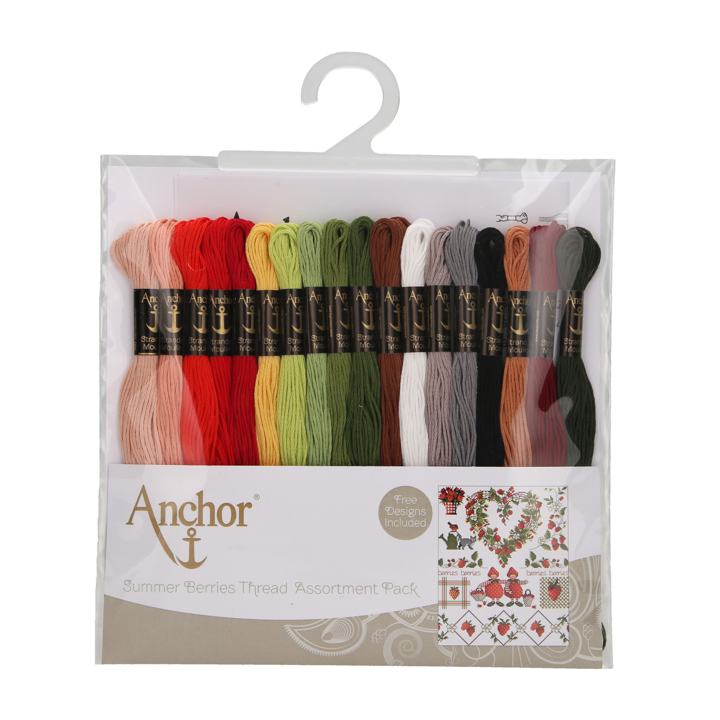 Stranded Cotton: Assortment Pack: Summer Berry: 18 Skeins - Anchor ...