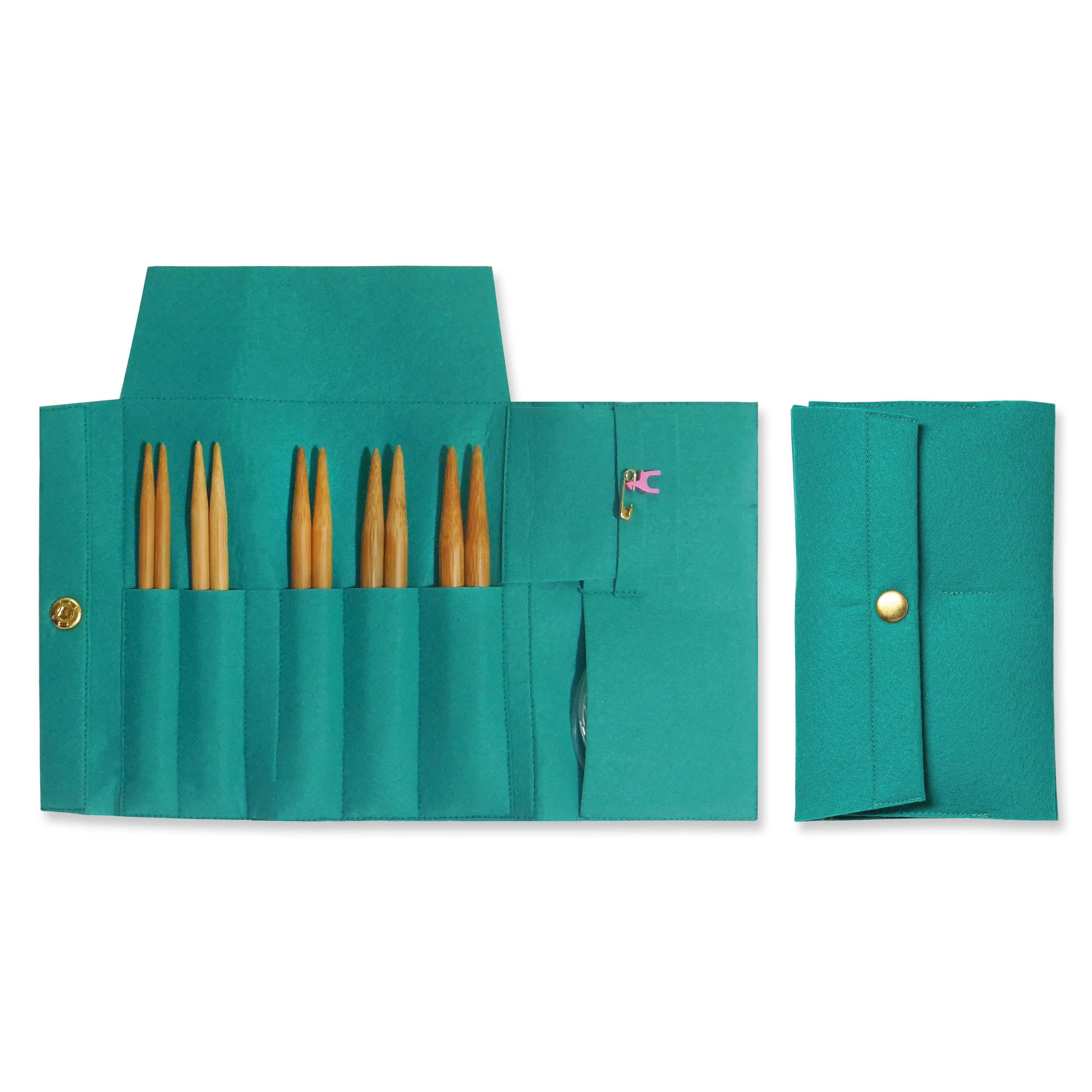 Bamboo: Knitting Pins: Circular: Interchangeable Set: Assorted Sizes ...