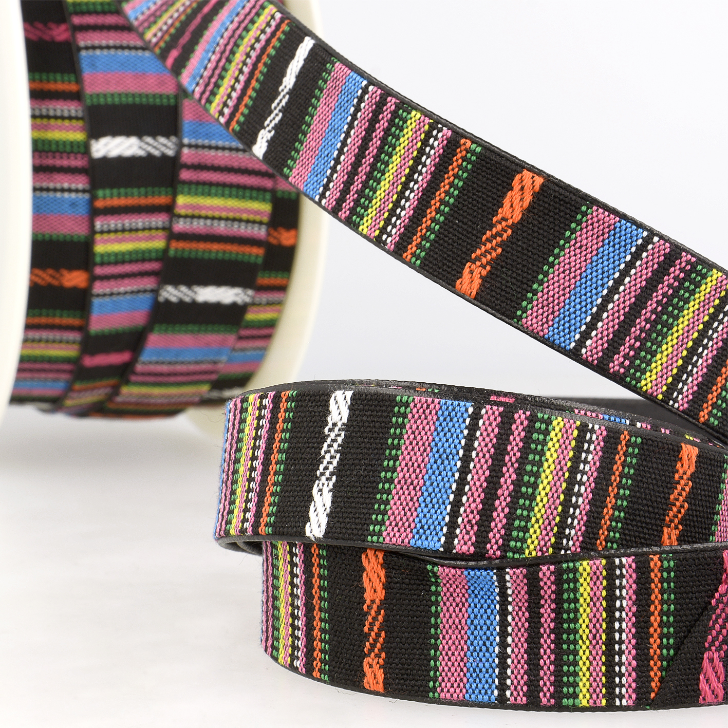 Trim: Webbing: Faux Leather Lined: 15m x 25mm: Multicolour ...