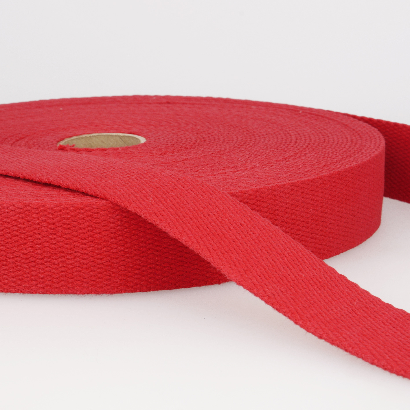Trim: Webbing: Cotton: 20m x 25mm: Red - Stephanoise - Groves and Banks