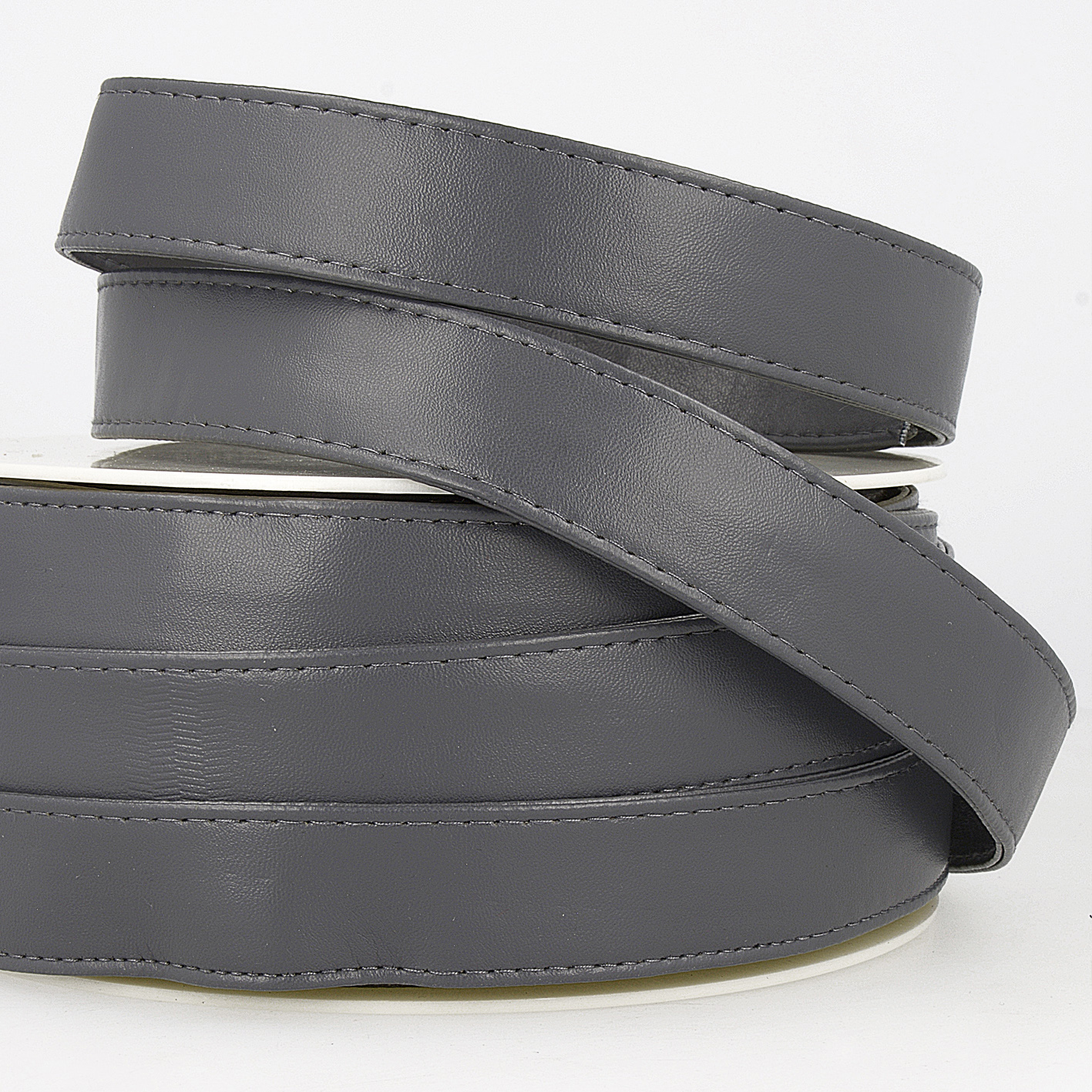 Trim: Webbing: Faux Leather: 15m x 10mm: Dark grey - Stephanoise ...
