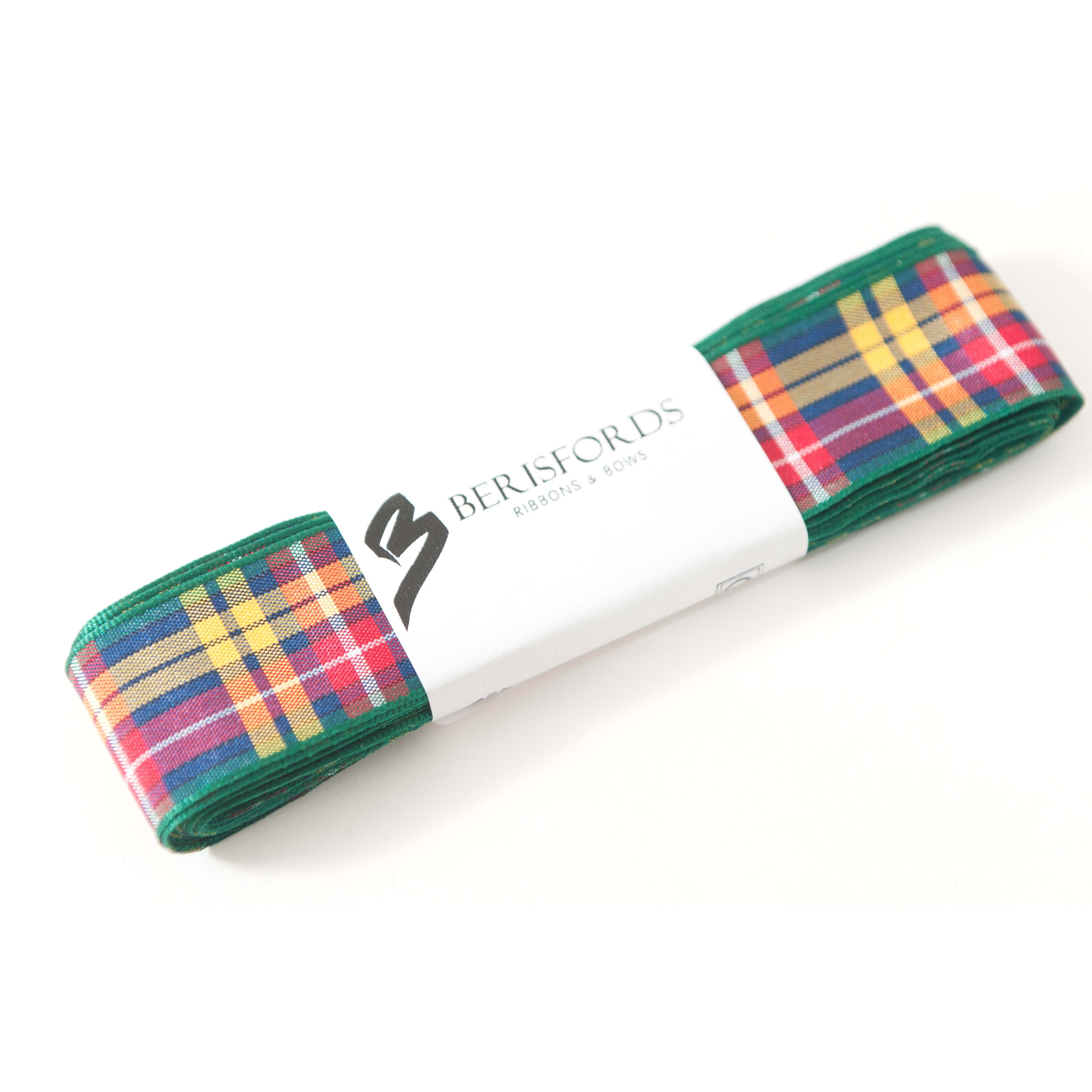 Ribbon Pack: Tartan 5m x 25mm: 4 Pieces: Buchanan - Berisfords - Groves ...