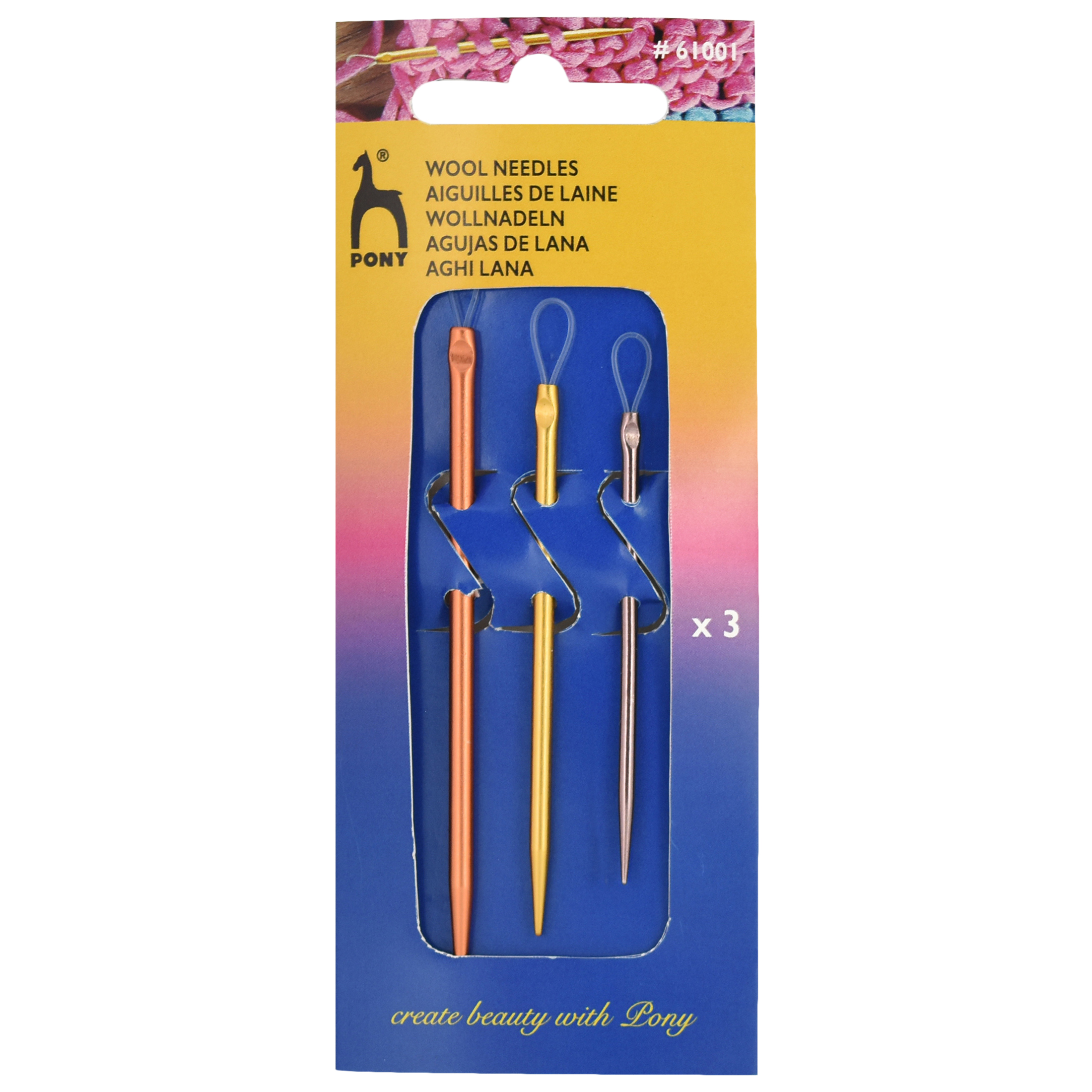 Hand Sewing Needles: Wool: Assorted Colours: 2.25 - 3.25mm - Pony ...