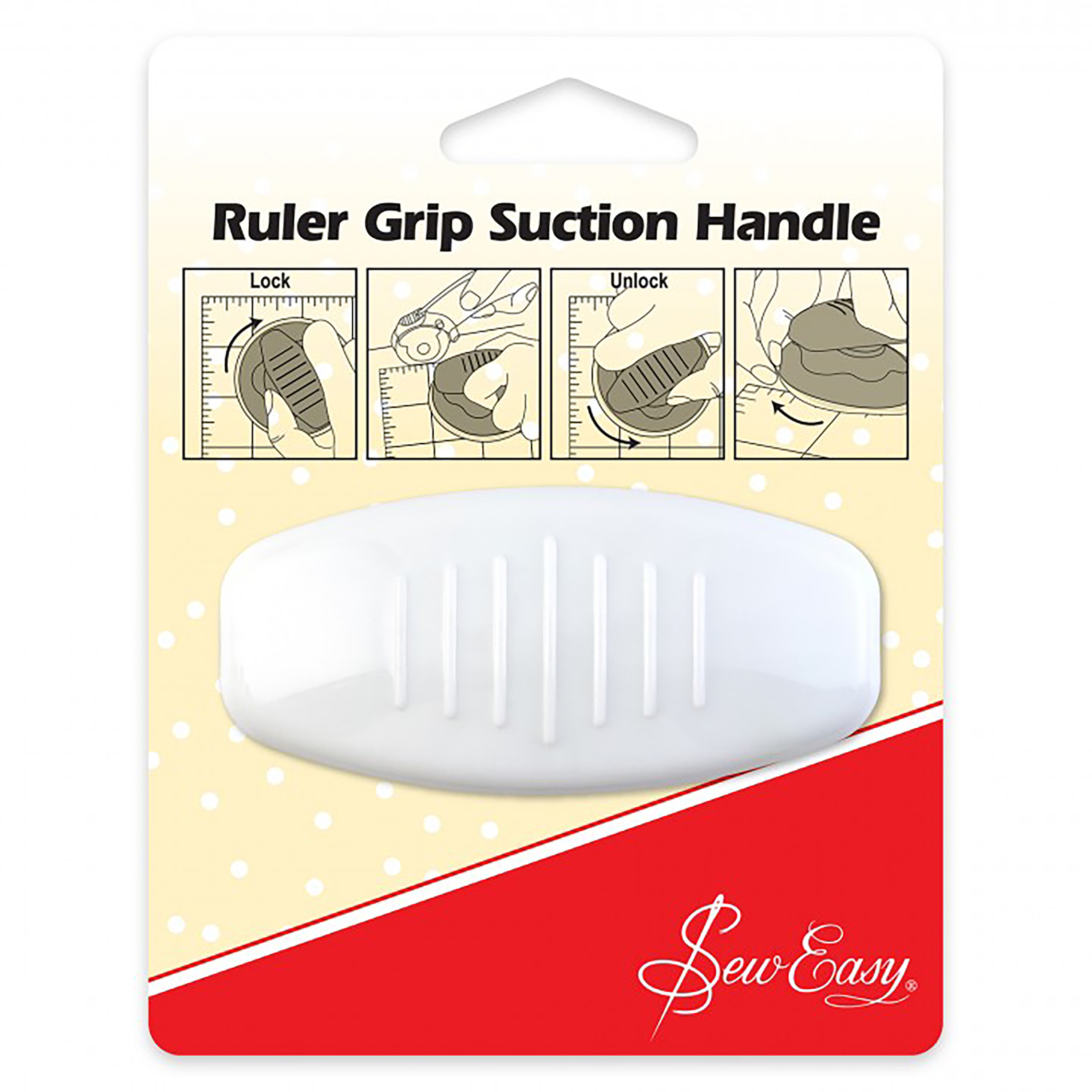Ruler: Grip Suction Handle - Sew Easy - Groves and Banks