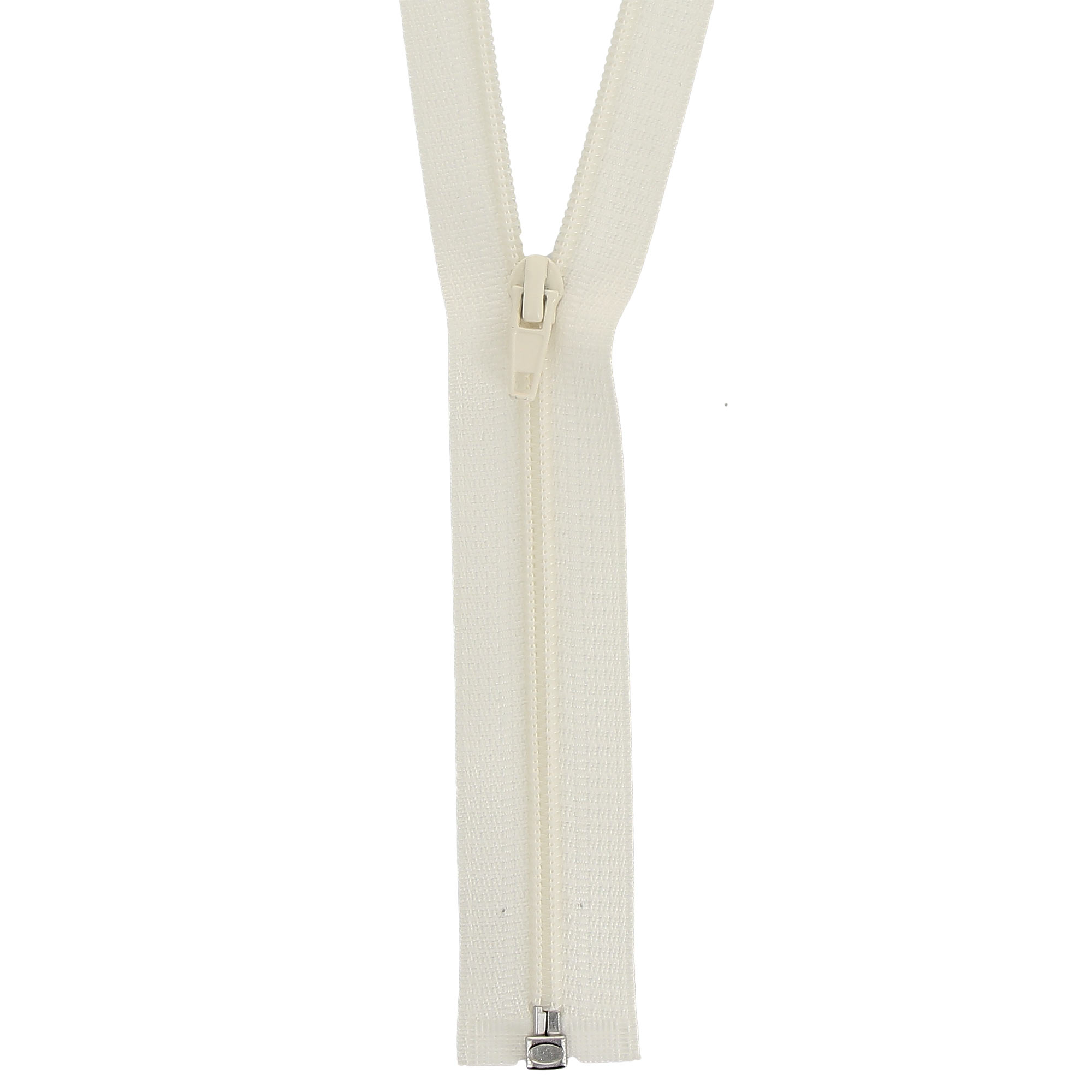Light-Weight Open End Zip: 40cm: Ivory - Milward - Groves and Banks