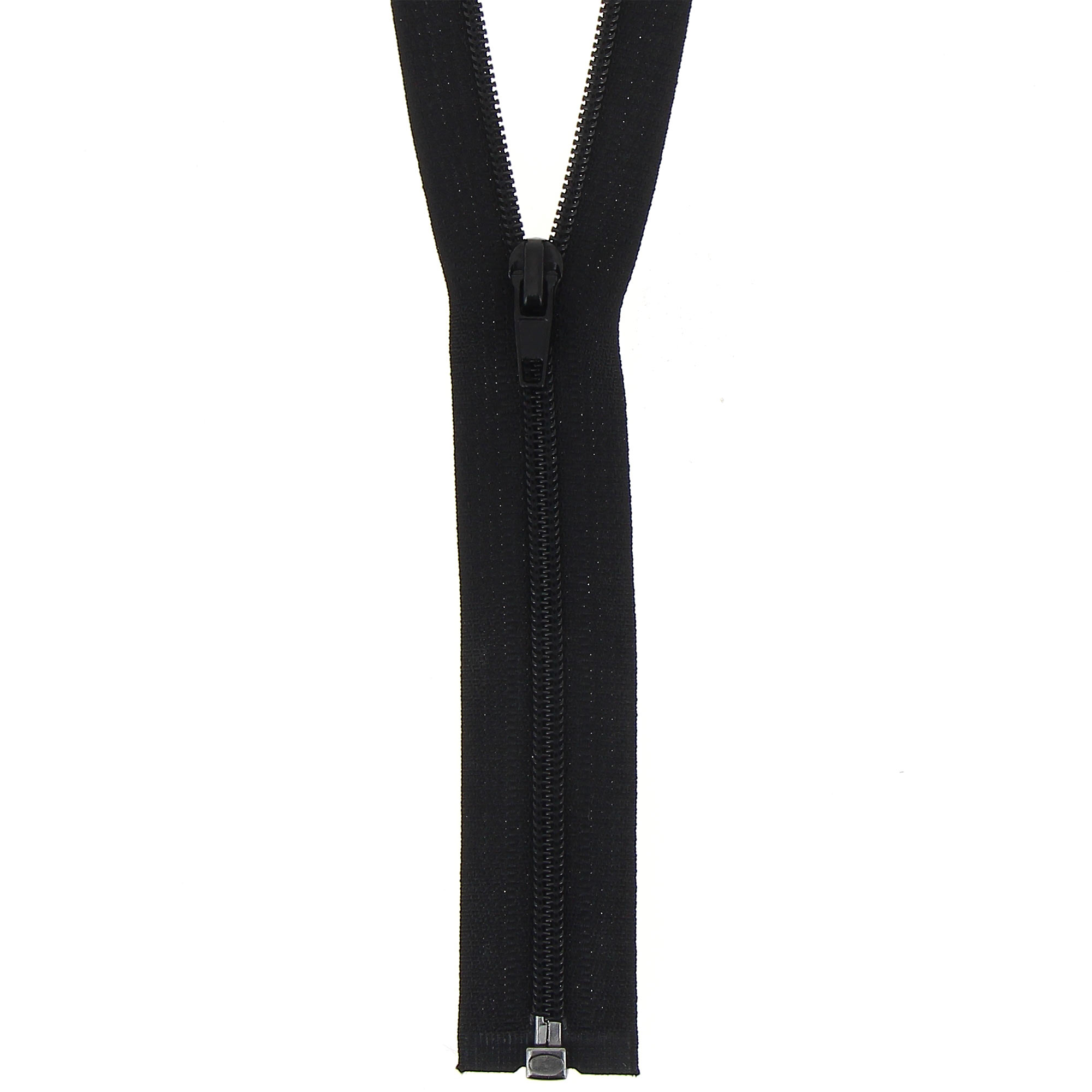 Light-Weight Open End Zip: 40cm: Black - Milward Zips - Groves and Banks