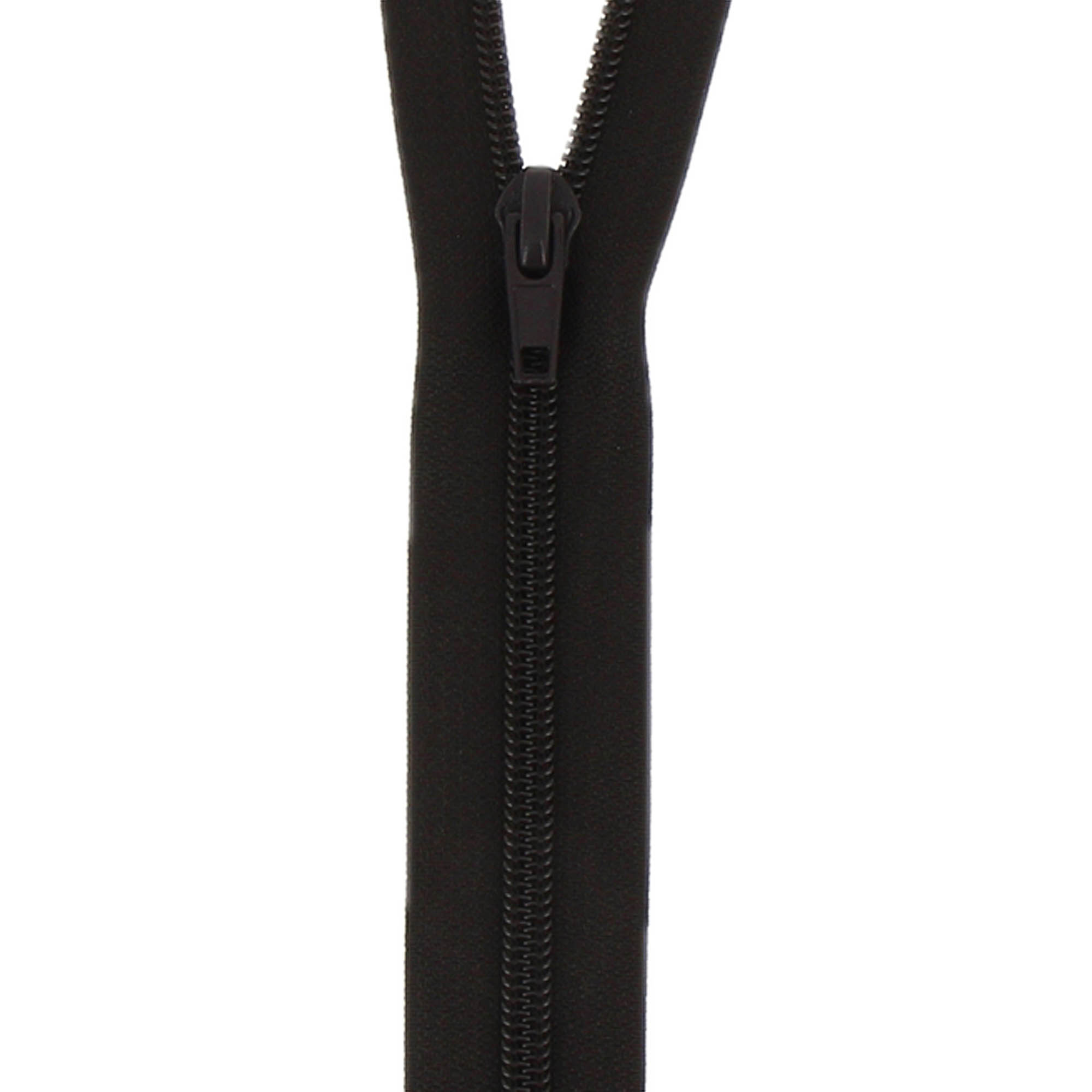 Nylon Open End Zip: 25cm: Dark Brown - Milward Zips - Groves and Banks
