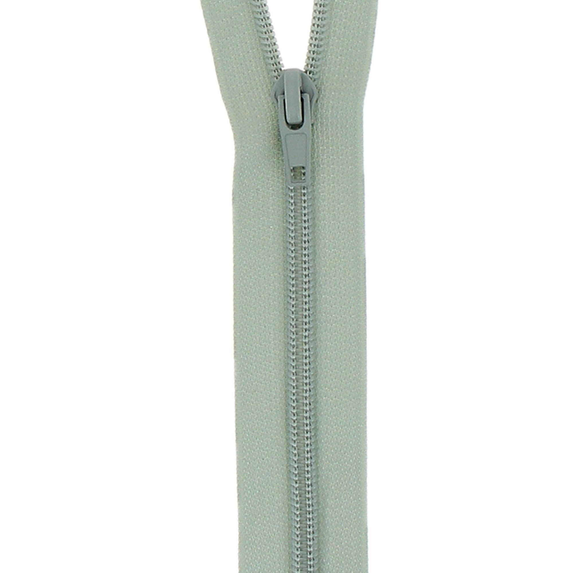 Nylon Open End Zip: 55cm: Silver - Milward Zips - Groves and Banks